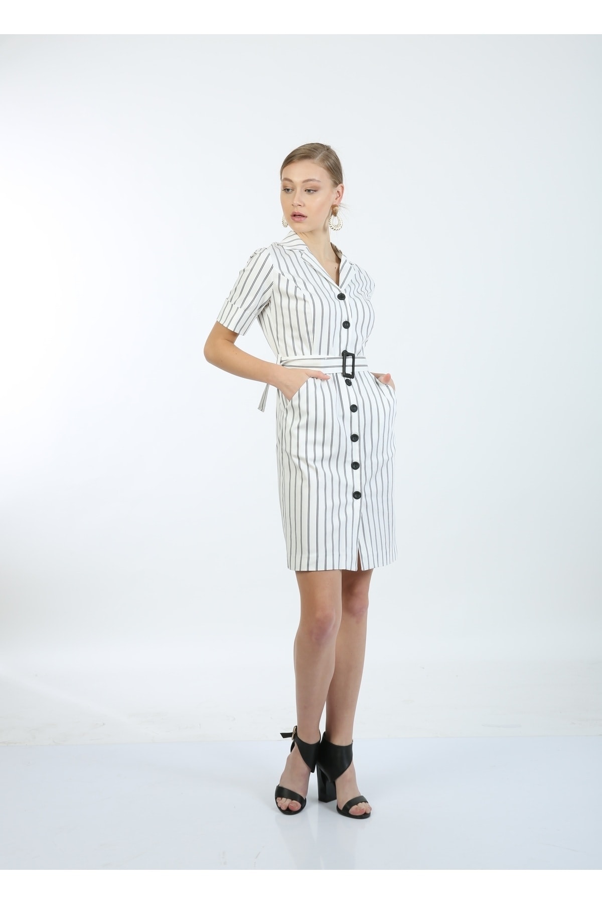 DMR Dress - White - Midi - Trendyol