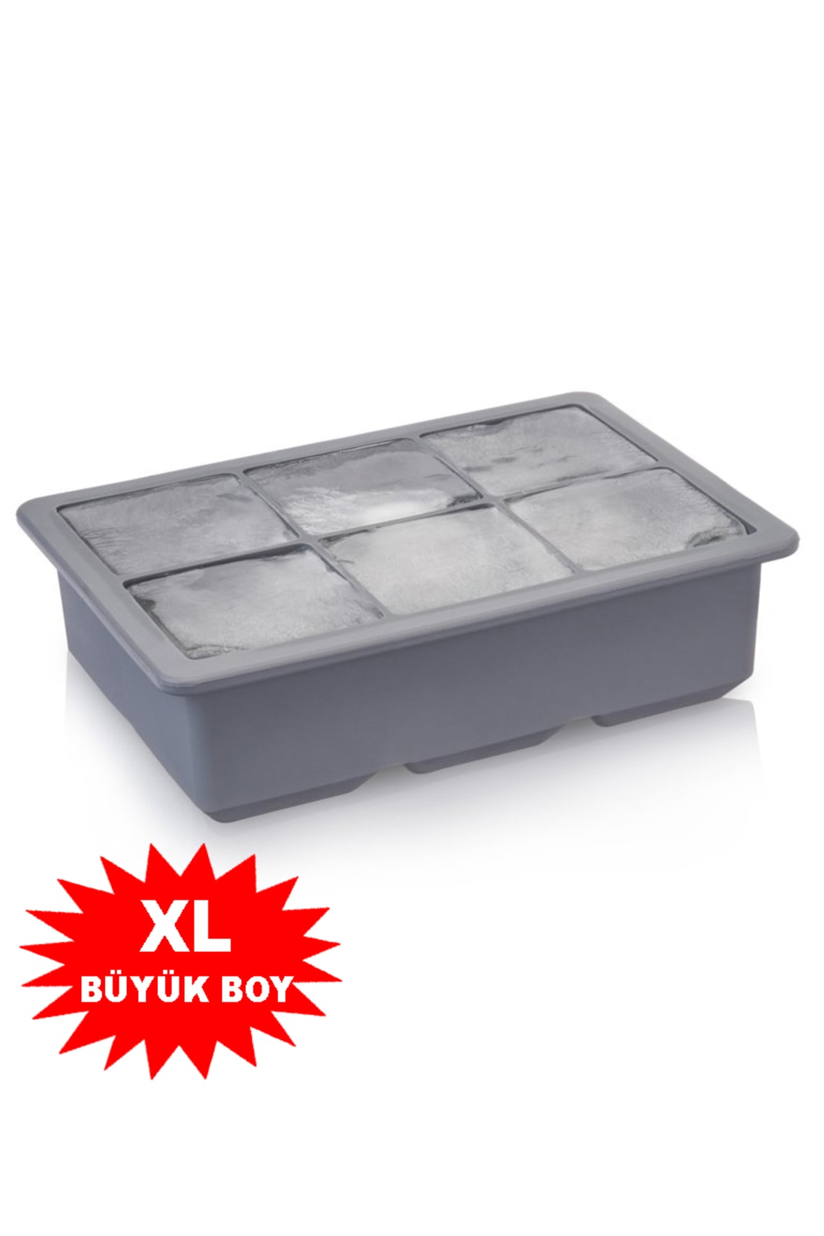ARNİLLO Arispa Gri Silikon 6'lı Kare Buz Kalıbı - 6 Bölmeli Buzluk 5cm ...