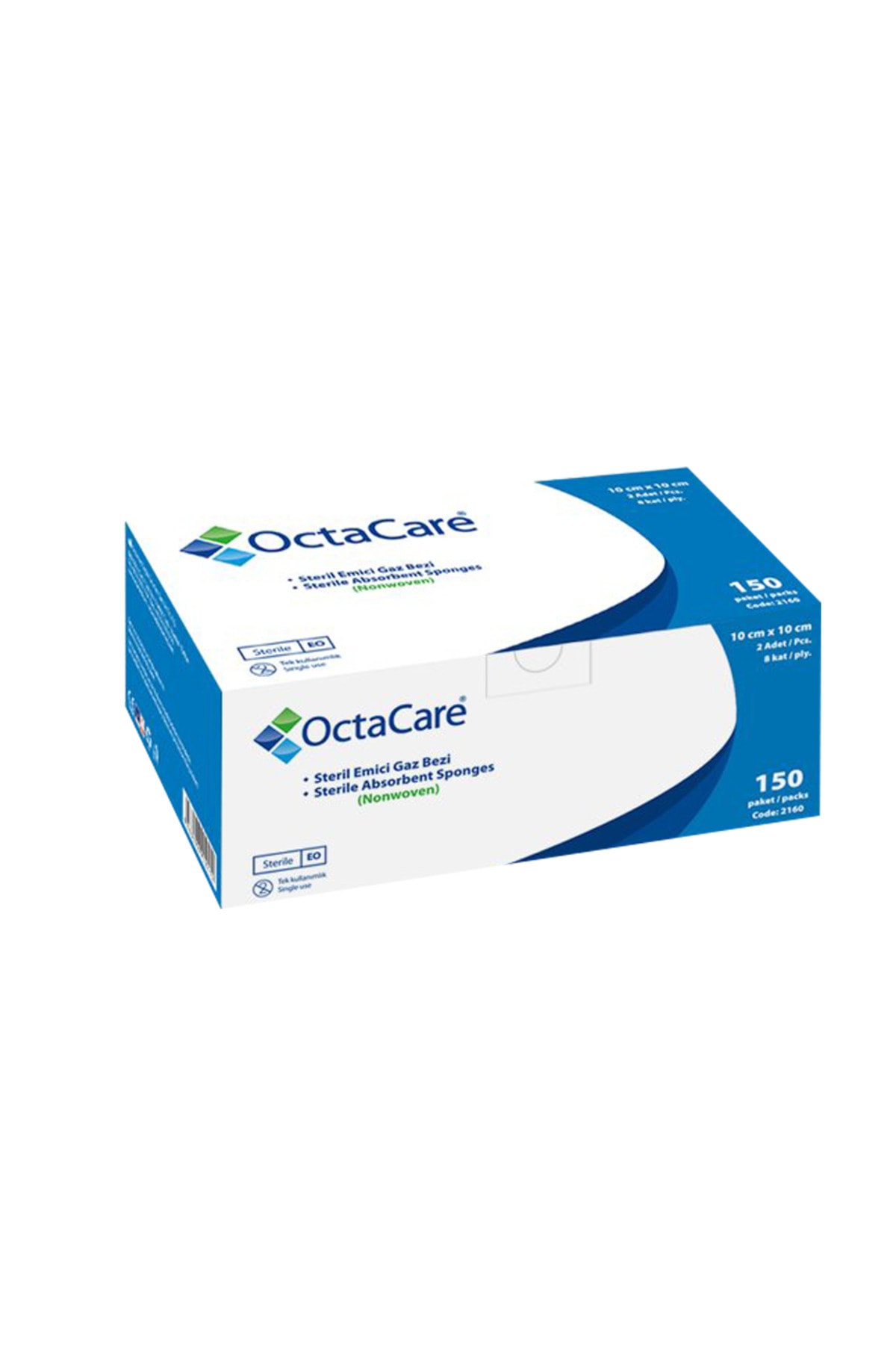 Octacare Steril Emici Kompres Gazlı Bez 10cmx10cm 2 Li Steril 150 Paket ...