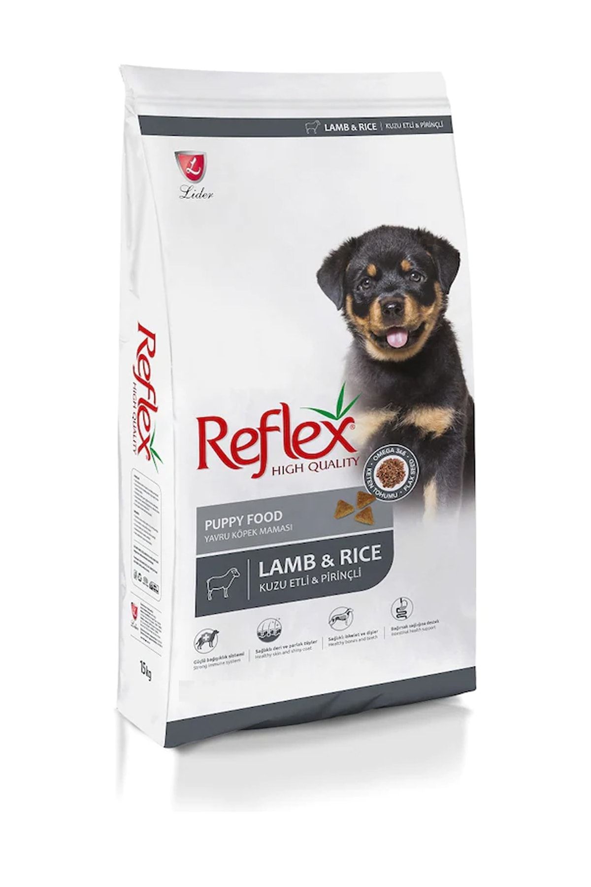 Reflex Kuzulu & Pirinçli Yavru Köpek Maması 5 Kg & 12 Litre Mama ...