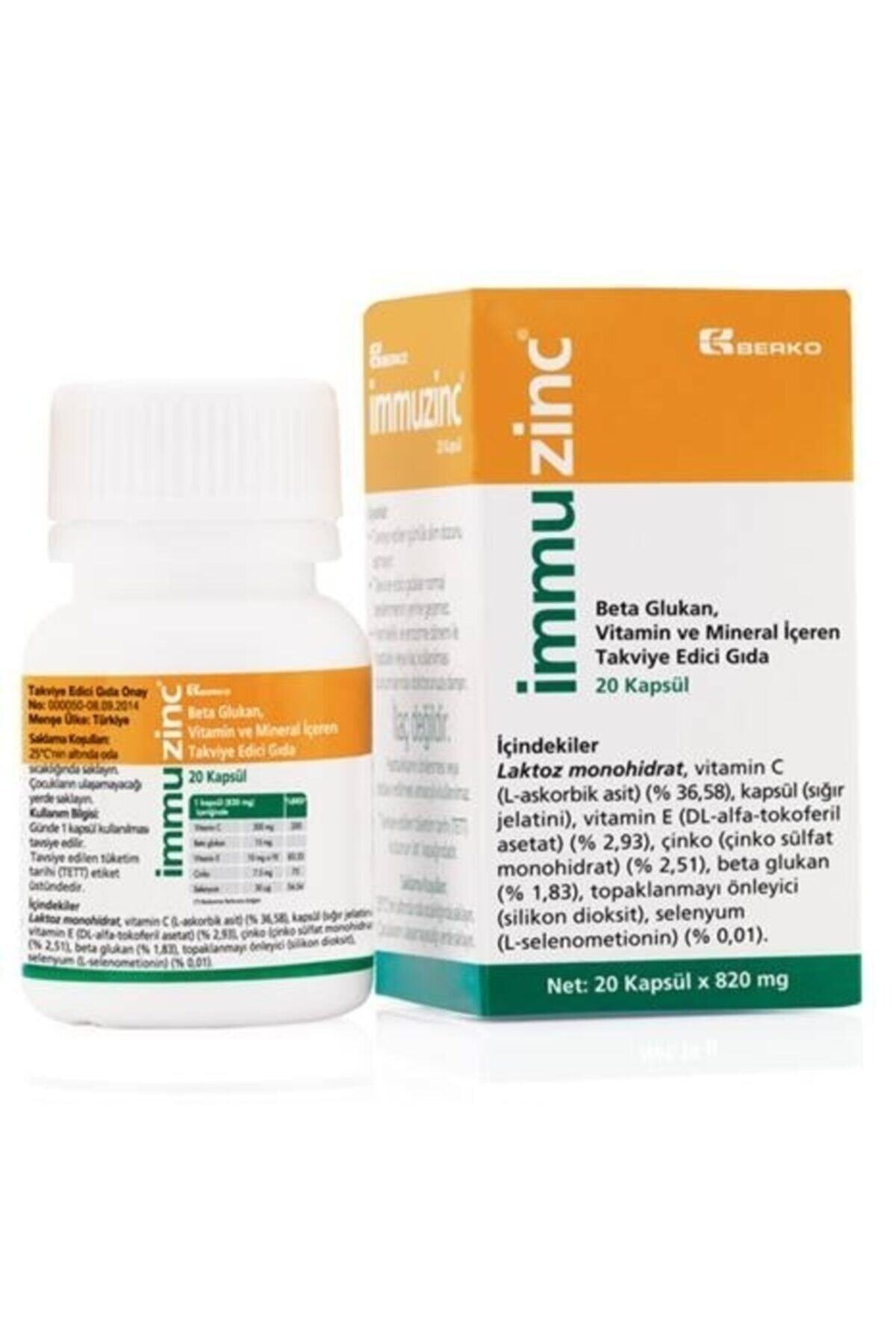 Imuneks Immuzinc 20 Kapsül Fiyatı, Yorumları - Trendyol