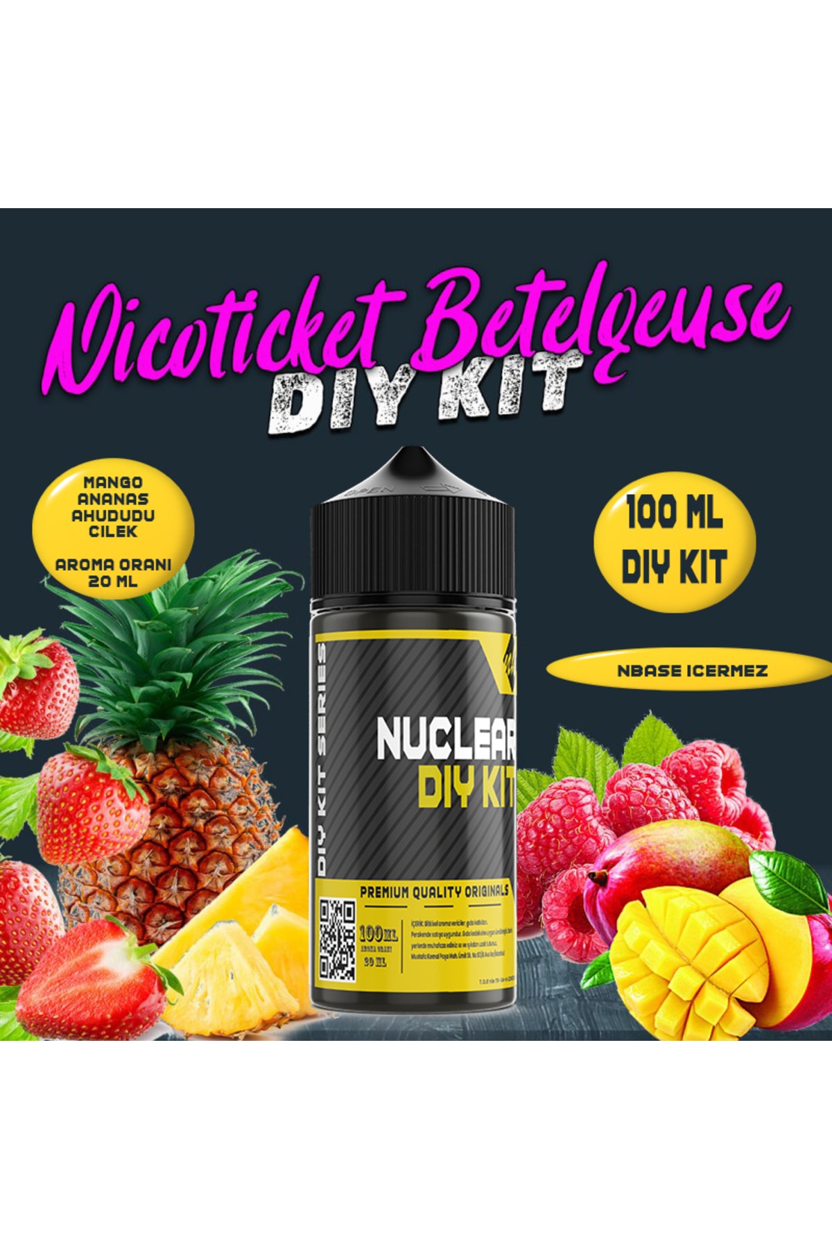 Nuclear Kimya Nicoticket Betelgeuse 100 ml Dıy Kit (ŞİŞEDE SADECE 20 ML AROMA VARDIR HAZIR ...