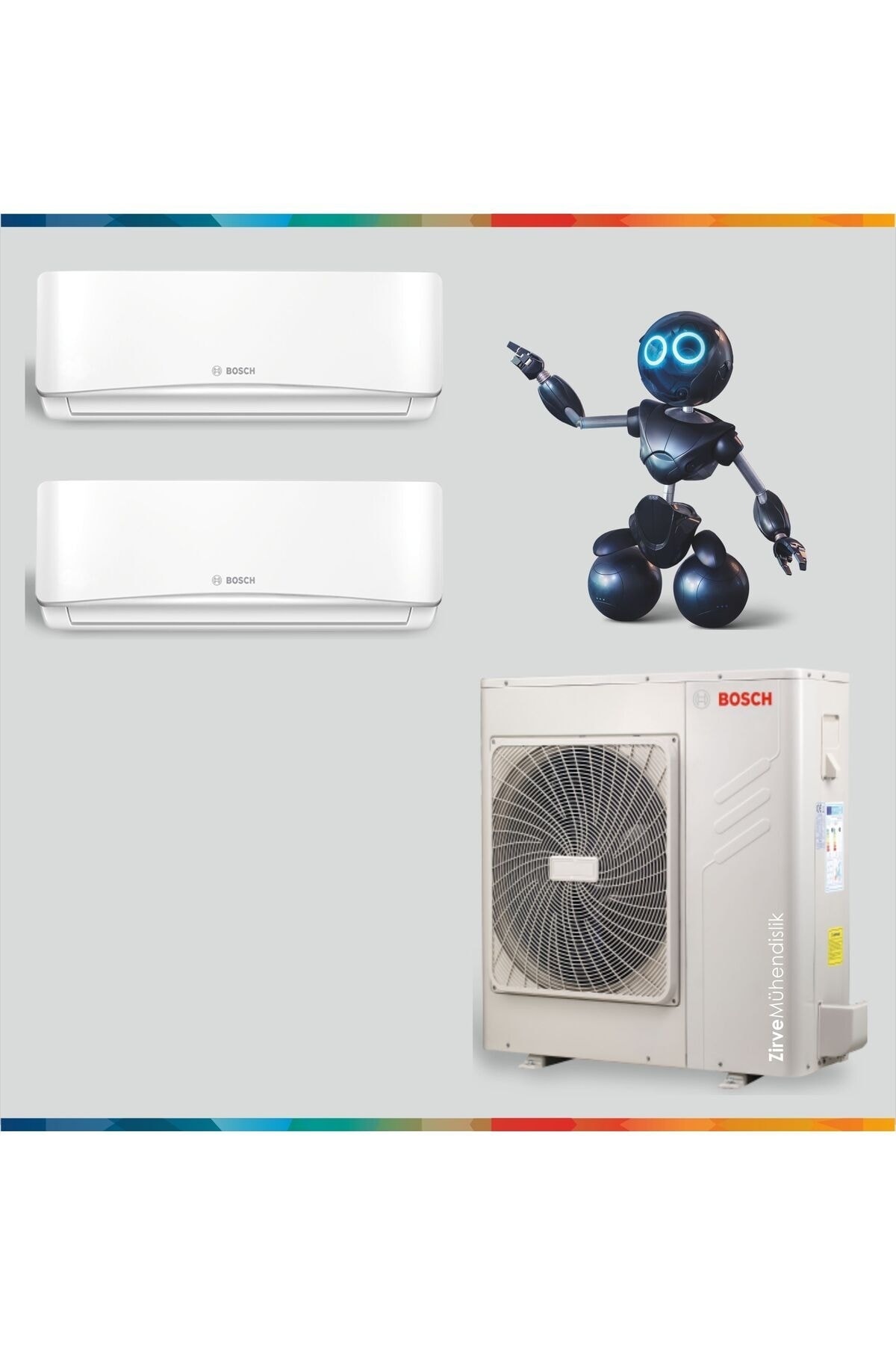Bosch multi sistem inverter klima 36000 btu dış ünite / 18 + 18 iç ...
