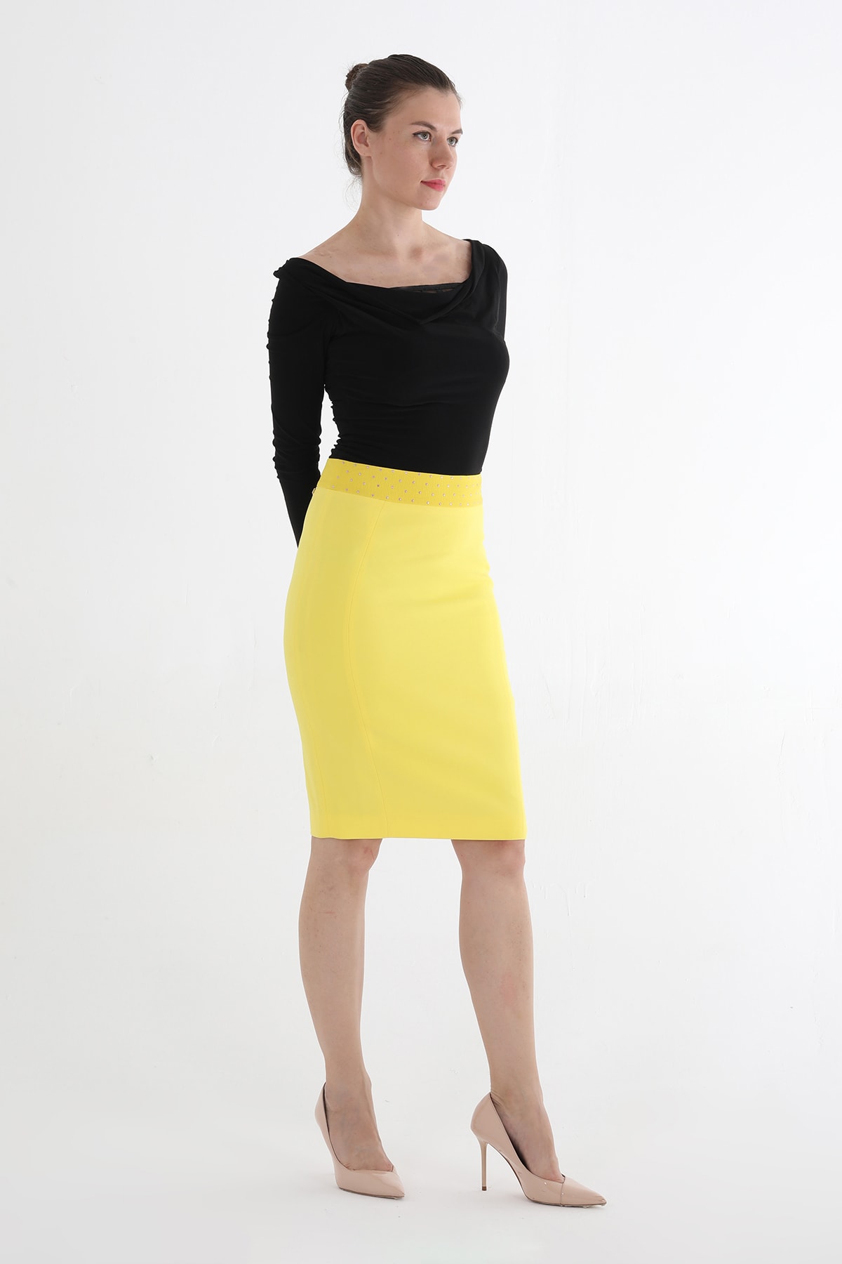 Balizza Beli Taş Dizayn Arkası Yırtmaçlı Etek Fiyatı, Yorumları - Trendyol