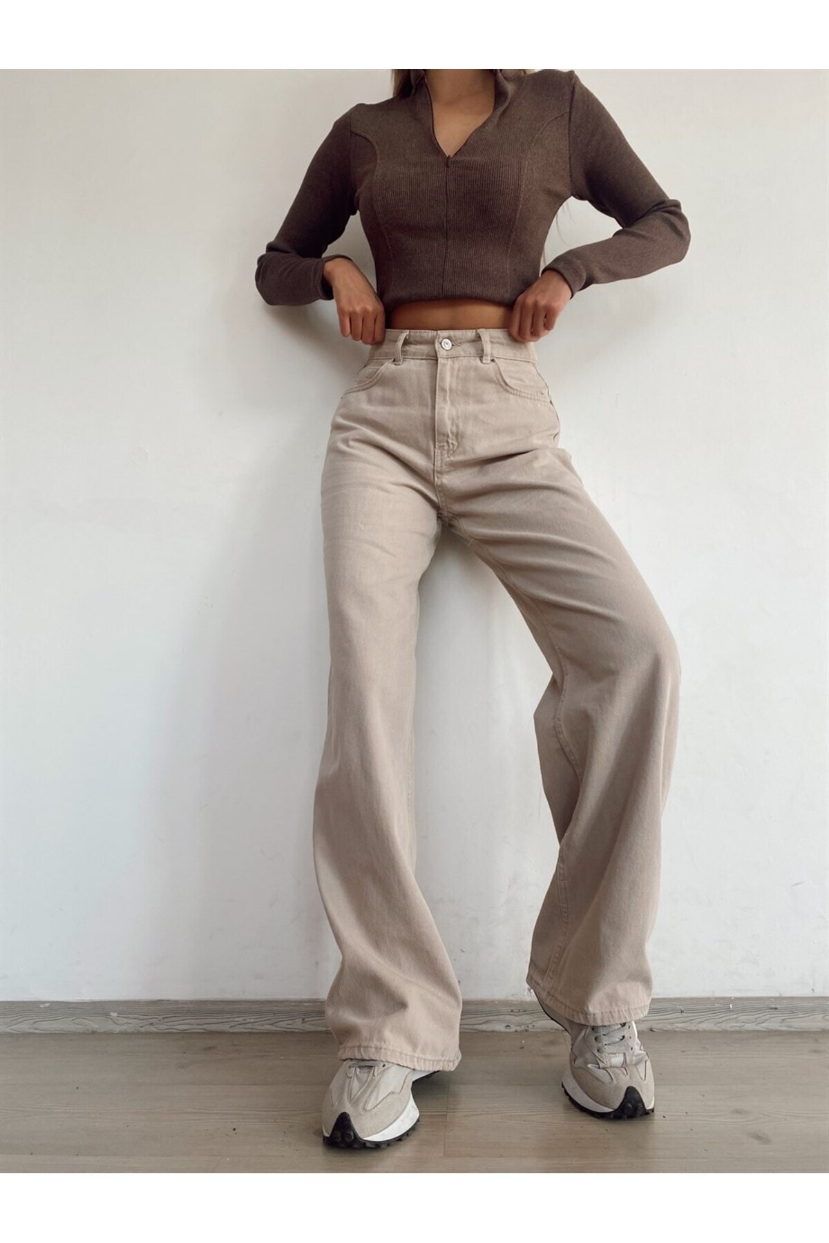 MAKRAS EXCLUSIVE Le Lis Salaş Ekstra Yüksek Bel Likralı Wide Leg Jean ...