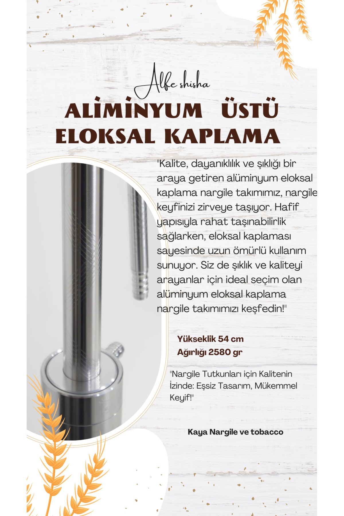 ALFE SHİSHA Performans Nargile Takımı büyük boy silver - Fiyatı, Yorumları