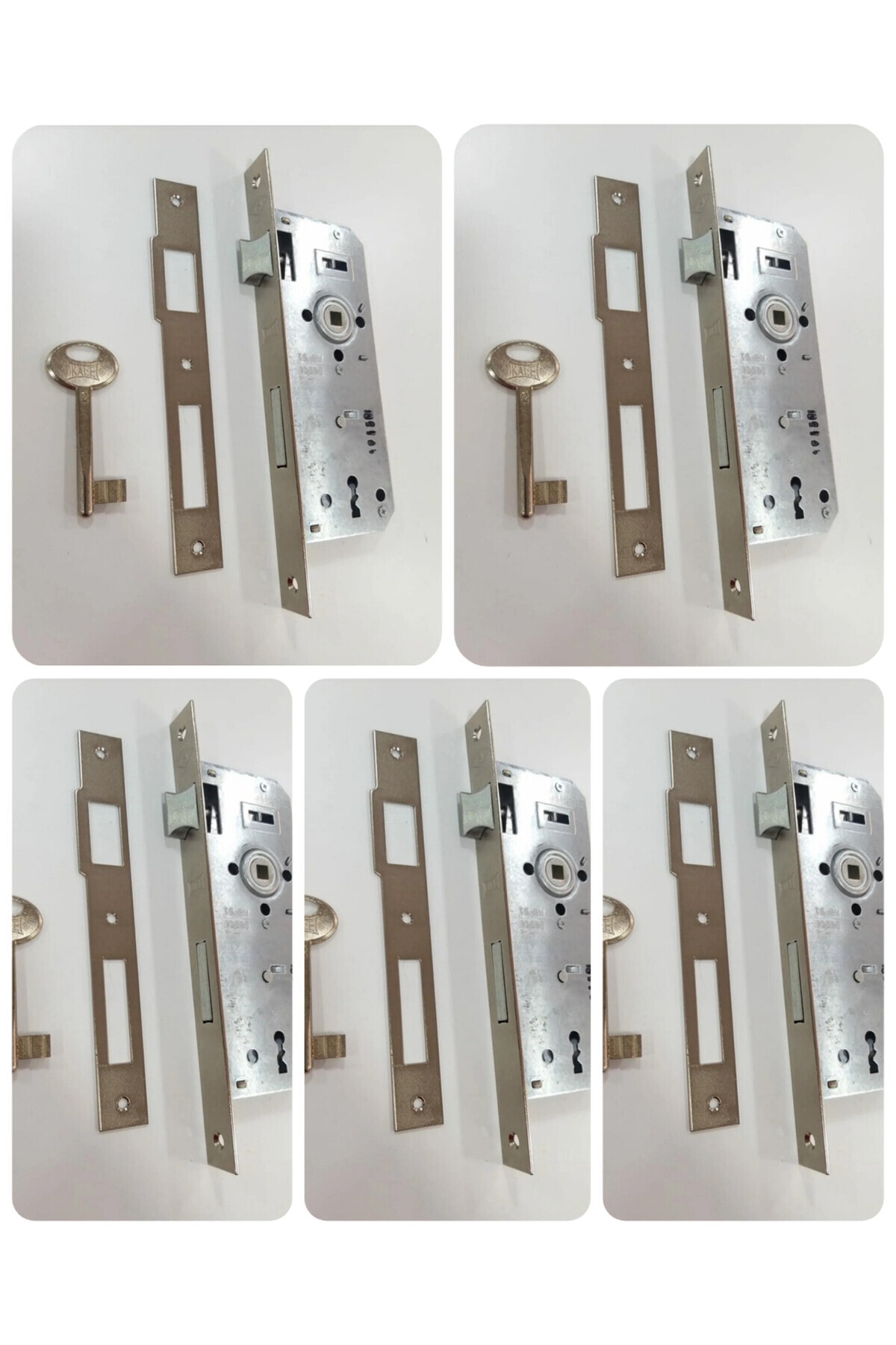 ARON ( 5 ADET ) KALE KİLİT 151-R (ODA) KAPI KİLİDİ 40MM DÜZ AYNA NİKEL ...