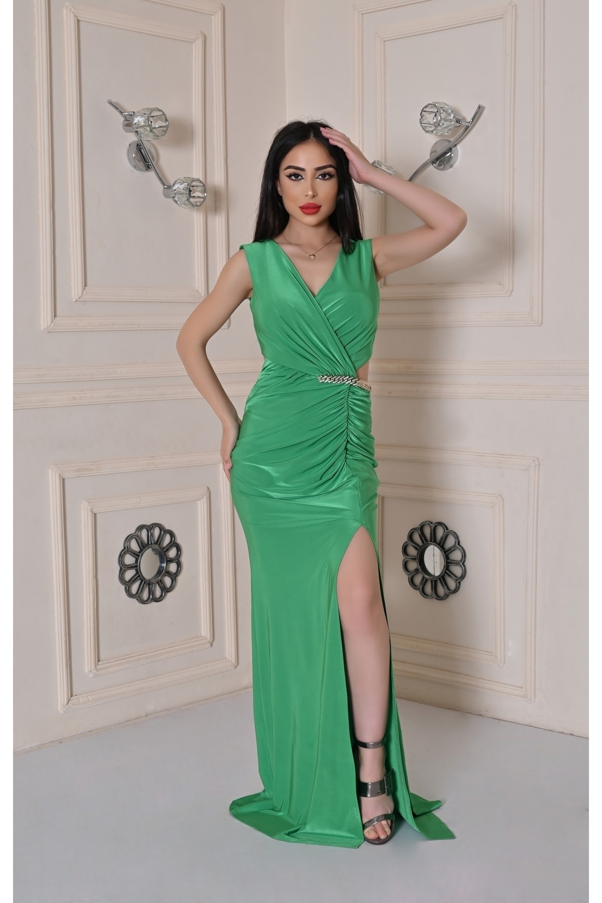 Kulis Gold Straplez Balenli Taşlı Etekleri Katlı Prenses Model Tül ...