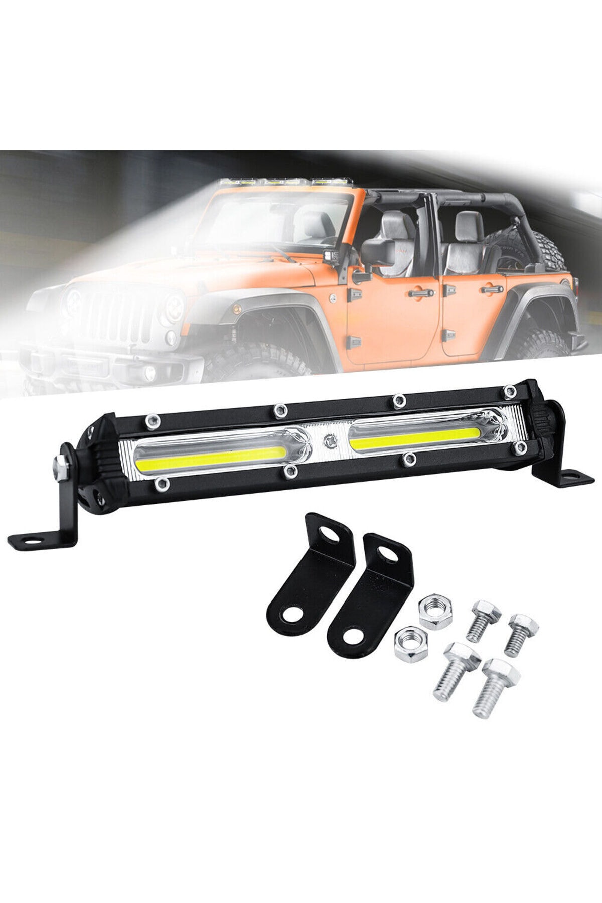 DEKOHOP Ultra İnce Off Road Led Mini 182 mm COB 18W Led Bar Kamyon İş ...