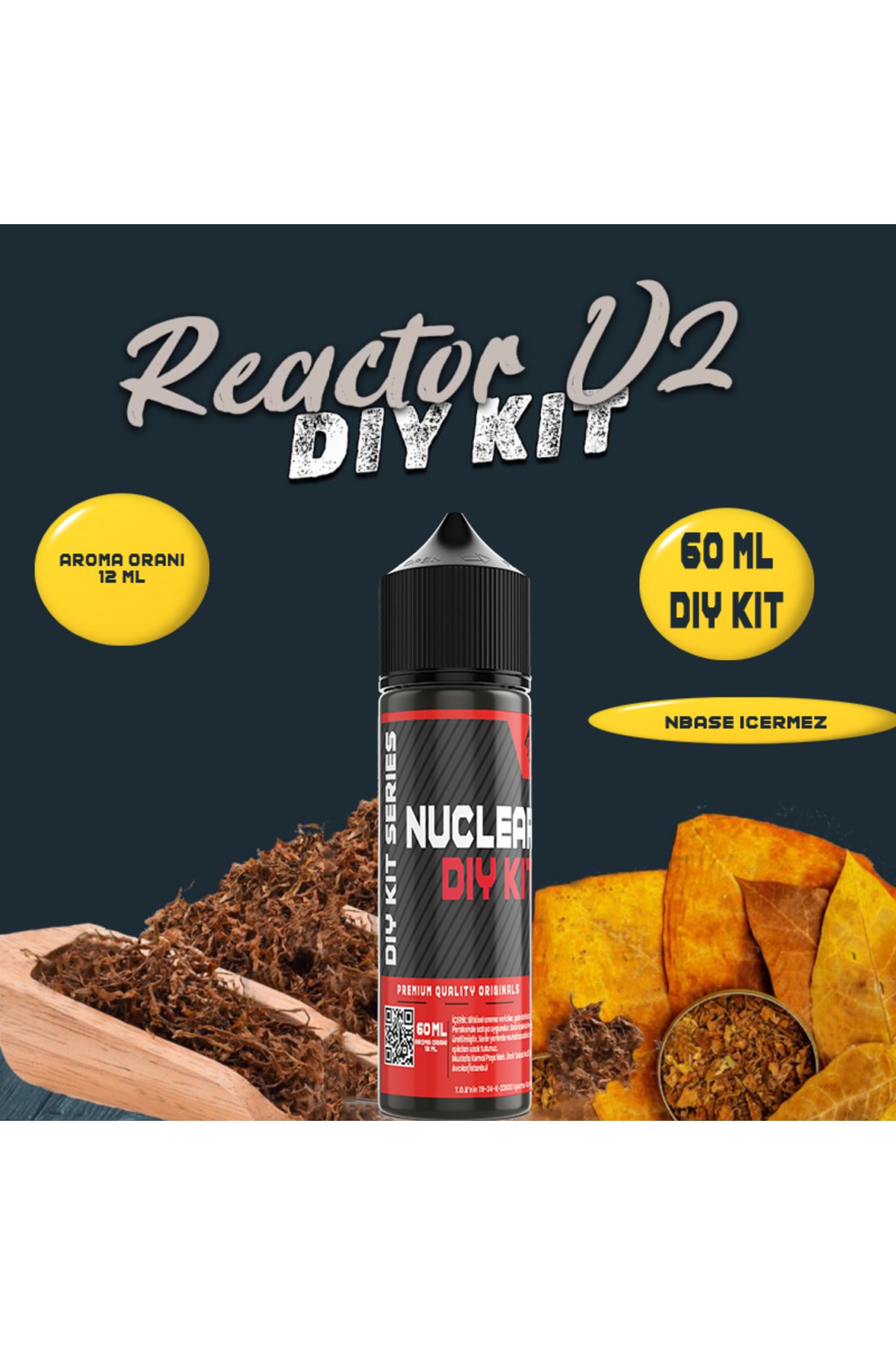 Nuclear Kimya Reactor V2 - 60 ml Dıy Kit ( ŞİŞEDE SADECE 12 ML AROMA VARDIR HAZIR DEĞİLDİR ...