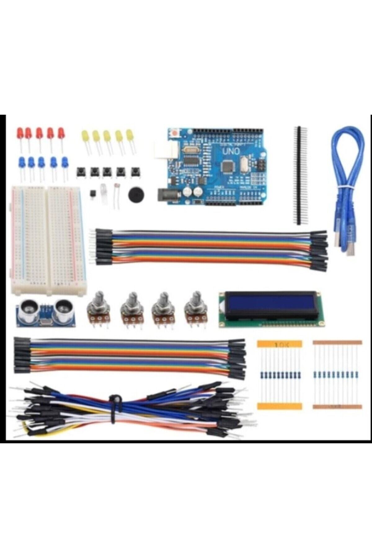 Arduino Başlangıç Kiti 124 Parça Uno R3 Robotik Kodlama Uygulamaları