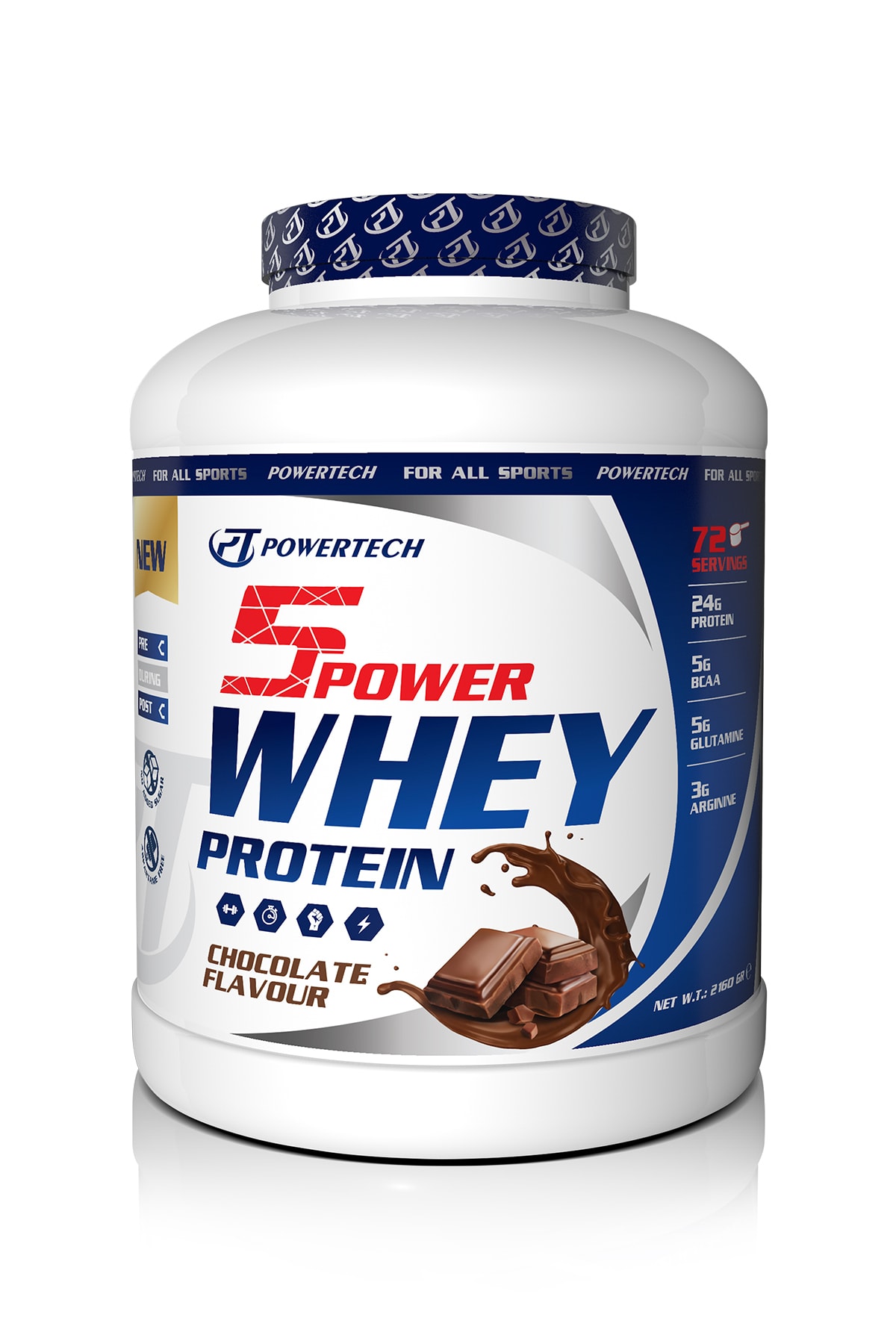 PT NUTRİTİON 5Power Whey Protein 2160g Çikolata Aromalı Protein Tozu ...