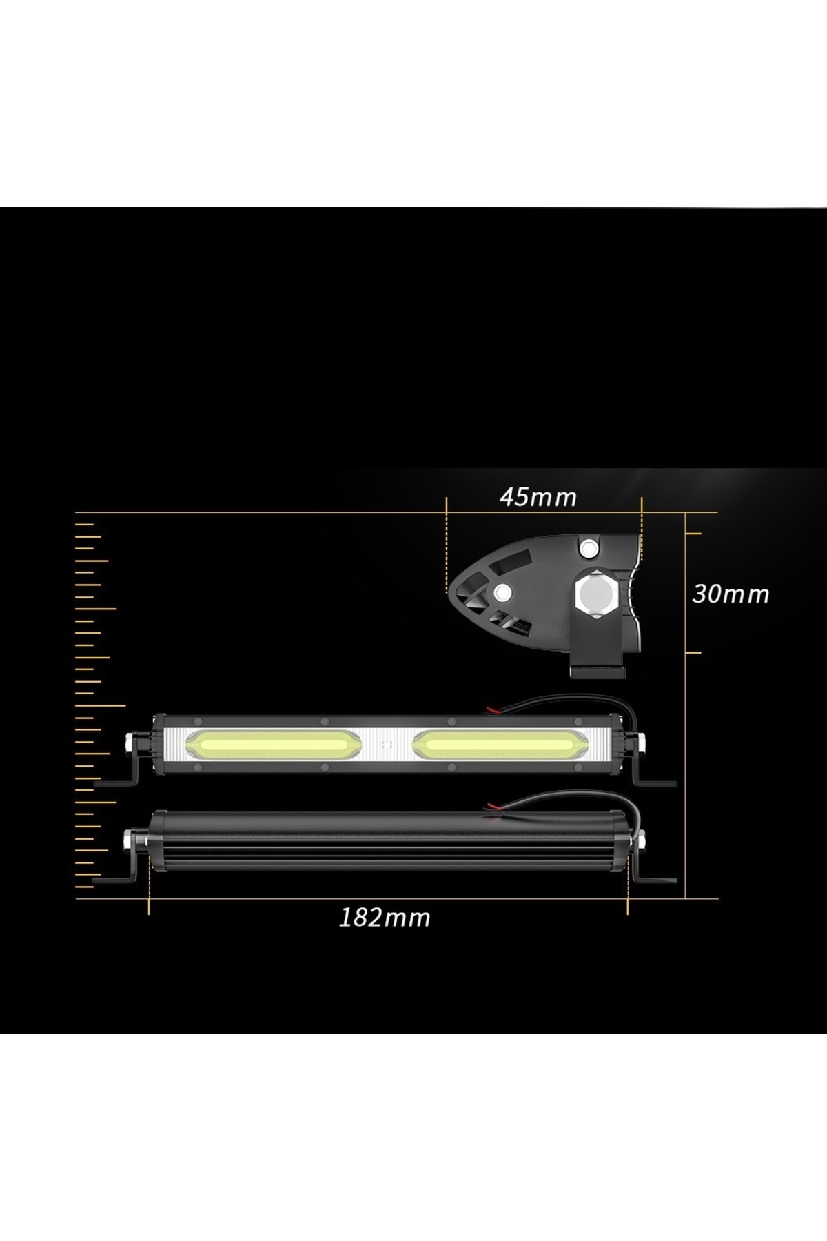 DEKOHOP Ultra İnce Off Road Led Mini 182 mm COB 18W Led Bar Kamyon İş ...