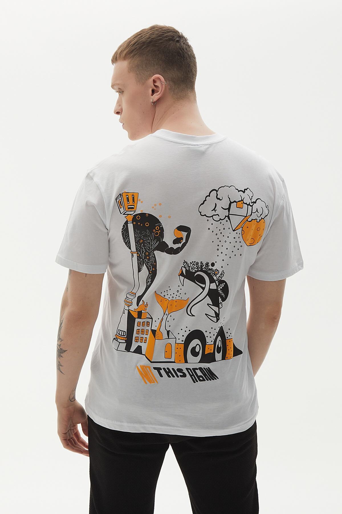 PAULMARK T-Shirt mit Rückendruck - Trendyol