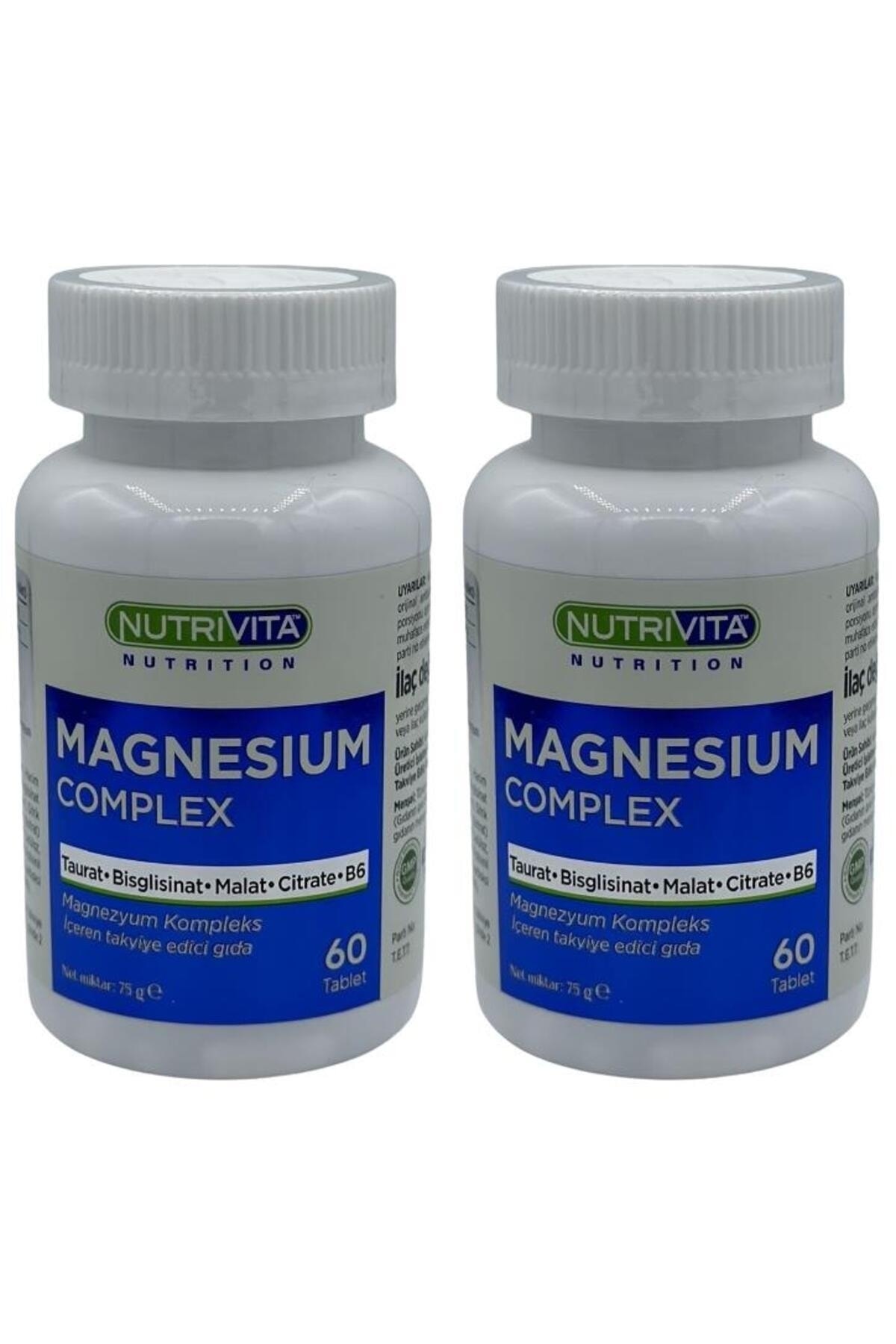 Nutrivita Nutrition Magnesium Complex 2x60 Tablet Magnezyum Kompleks ...