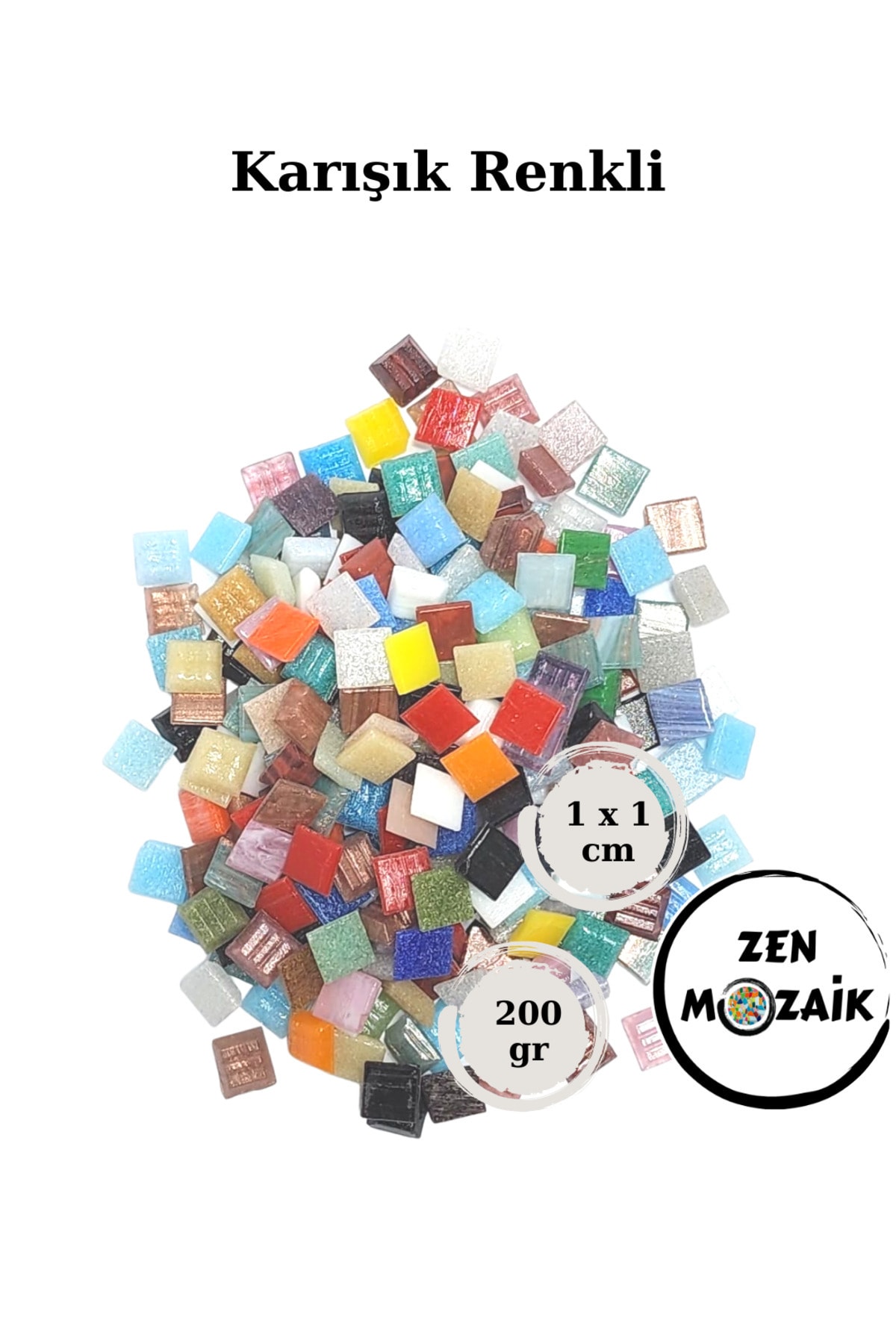 Zen Mozaik Sanatsal Mozaik Çalışmalarınız için 10x10 mm (1 x 1 cm ...