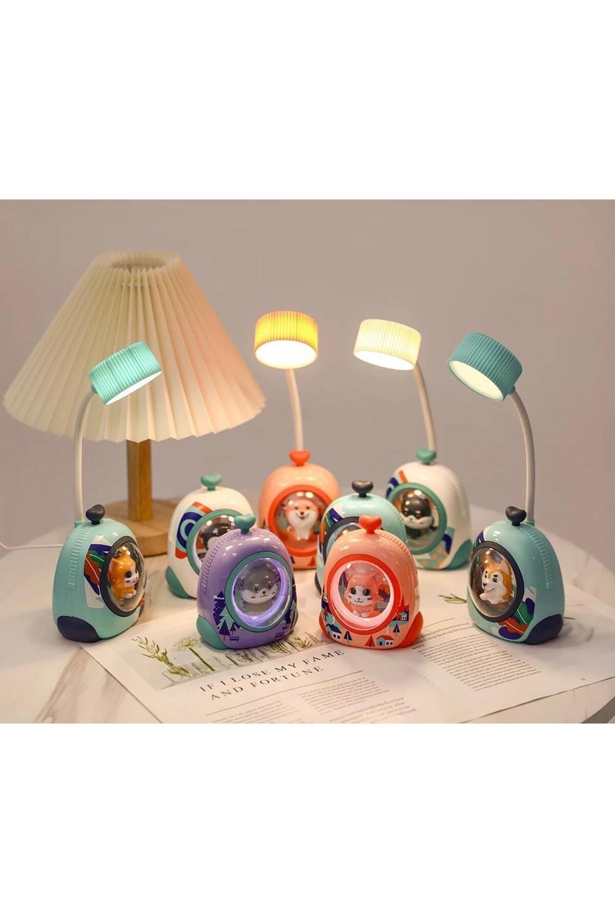 BLA GROUP Sevimli Hayvan Kabinli Çocuk Masa Lambası RGB Fiyatı ...