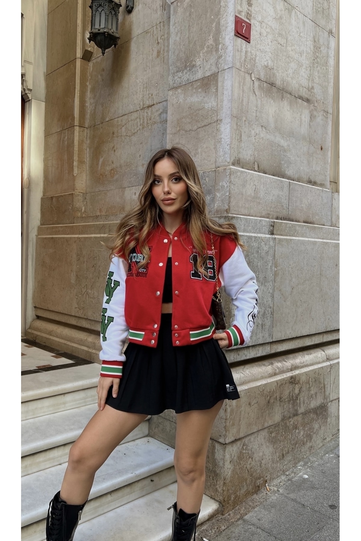 Lala NY baskılı kolej ceket Fiyatı, Yorumları - Trendyol