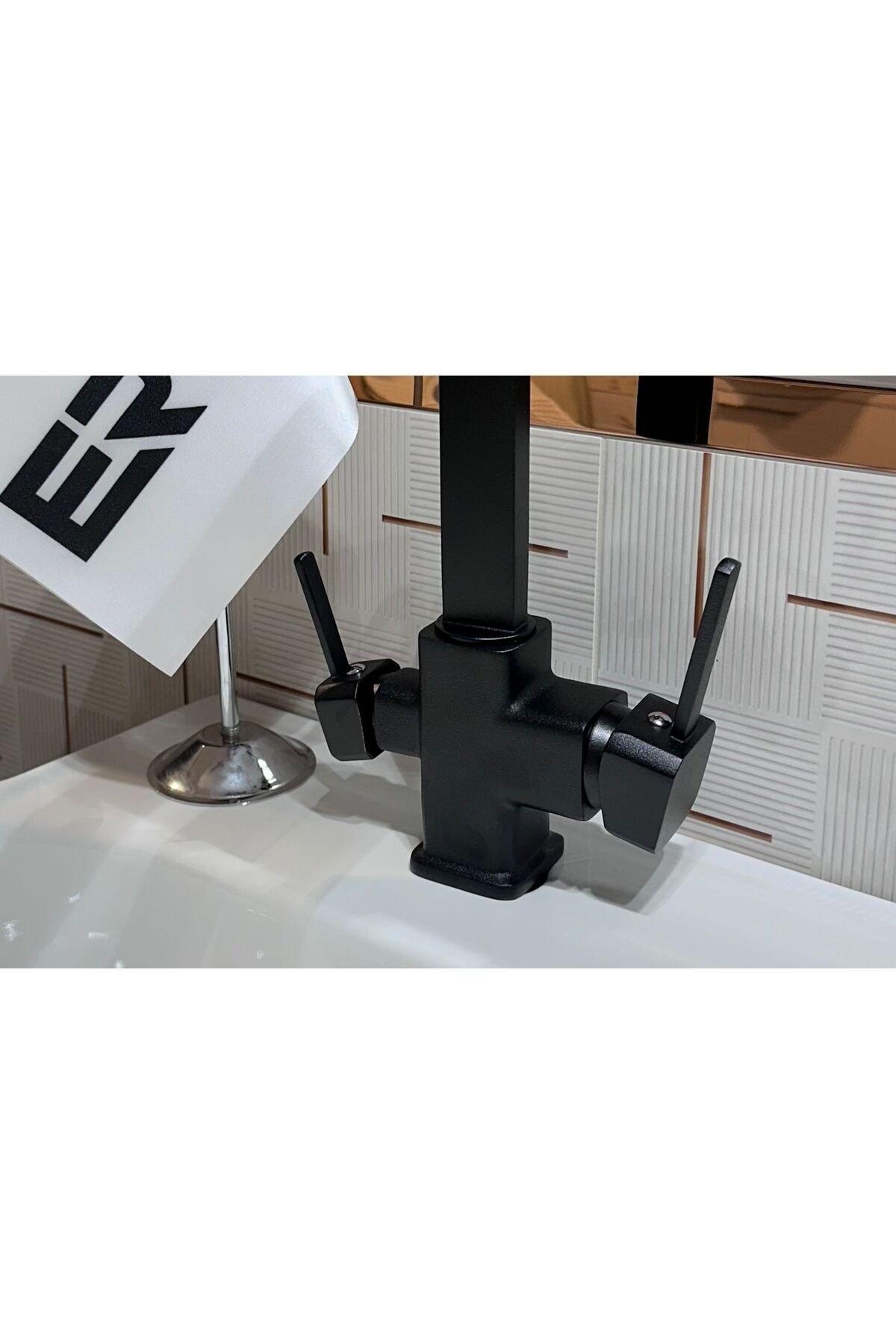 Ervu Yapı Siyah Arıtmalı Kare Eviye L Boru Mutfak Bataryası (Sıcak ...