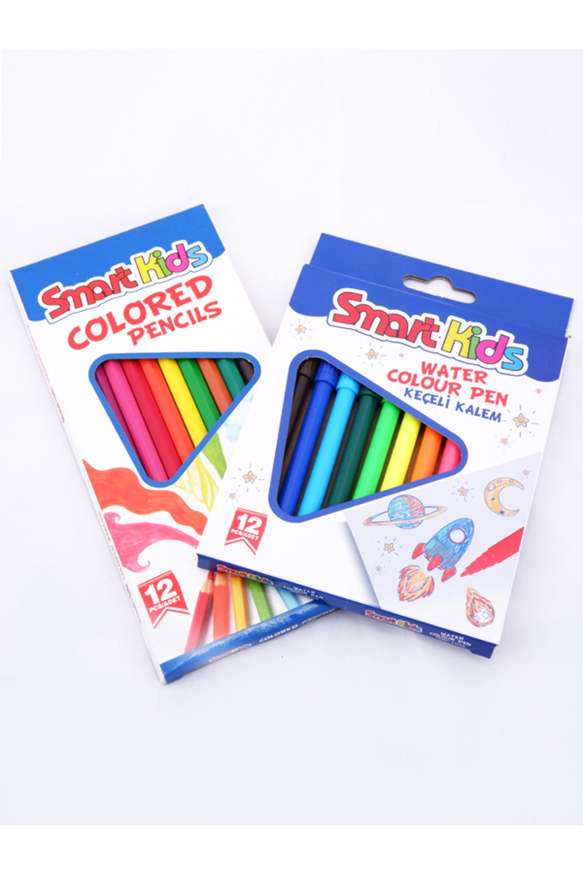 Tofd Smart Kids 12’li Kuru Boya + 12’li Keçeli Kalem (2 Parça Boyama ...