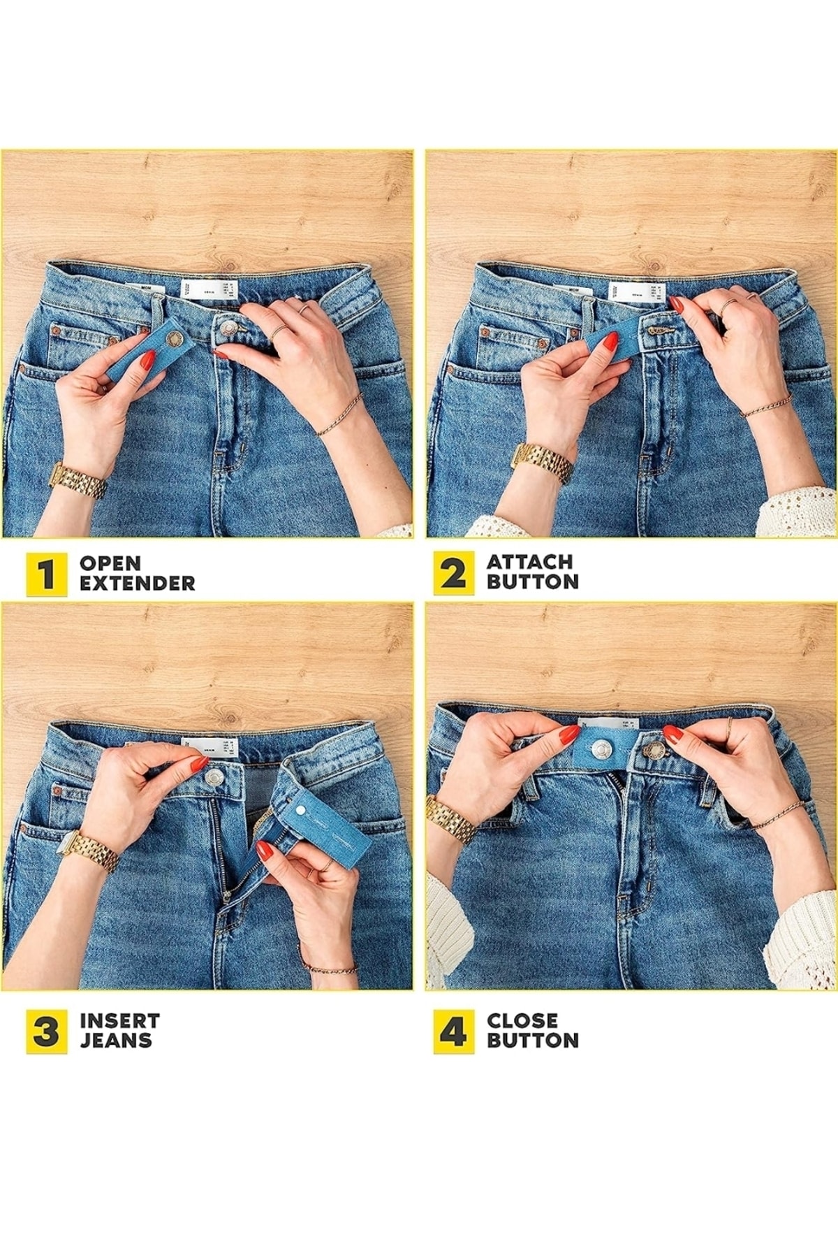 a02teks 1 Adet Pantolon Etek Kot Bel Genişletici Kemer Düğmesi Fiyatı ...