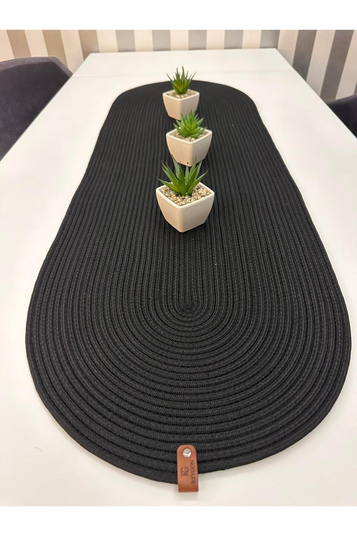 REYGON TEKSTİL Dekoratif Salyangoz Jüt Dokuma Runner Amerikan Servisi Salyangoz Runner 35 X 100 ...