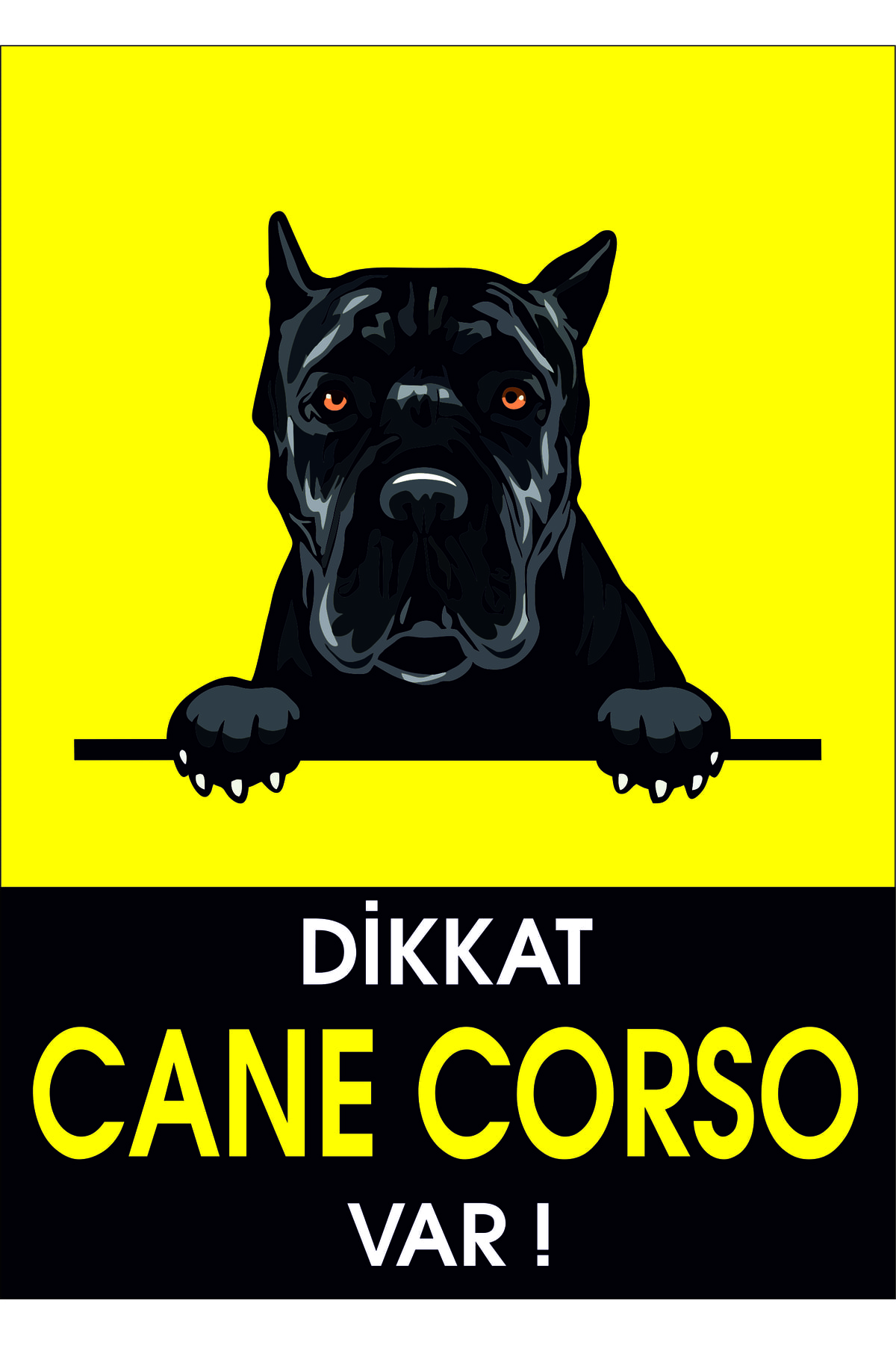 Bull's DİKKAT CANE CORSO VAR (50x70) Fiyatı, Yorumları - Trendyol