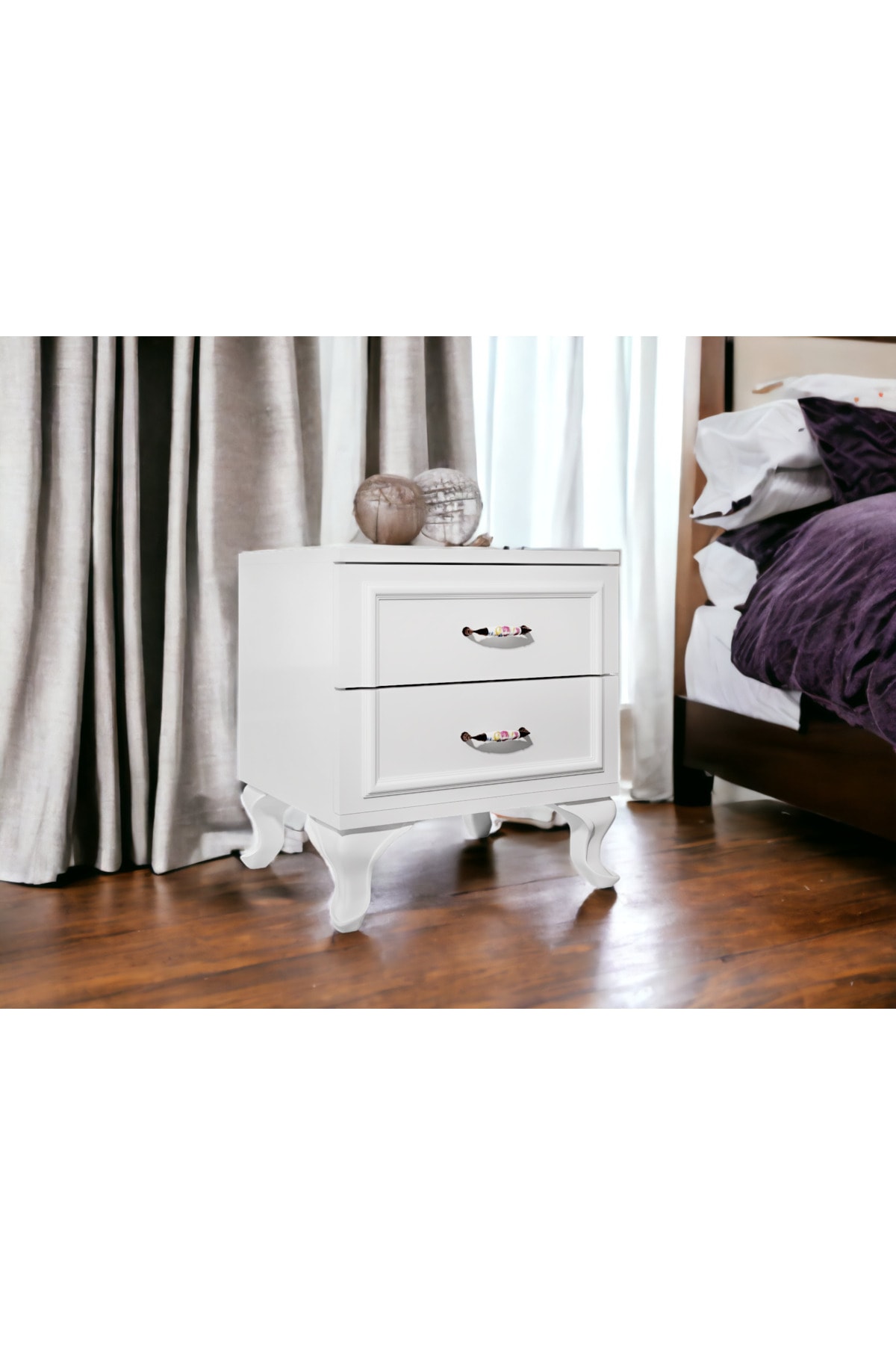 WENCE Kartopu 2 Çekmeceli Country Komodin - Tamamı 1. Kalite MDFLAM ...