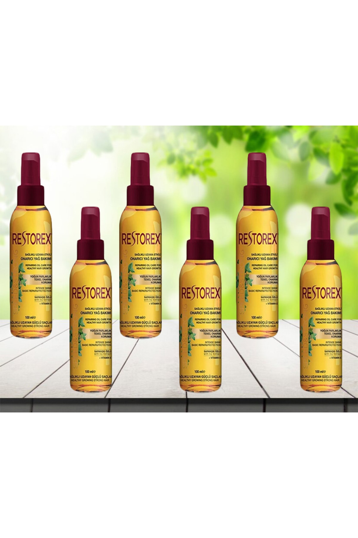 Restorex Sağlıklı Uzama Etkili Onarıcı Saç Bakım Yağı 100 ml 6 adet ...