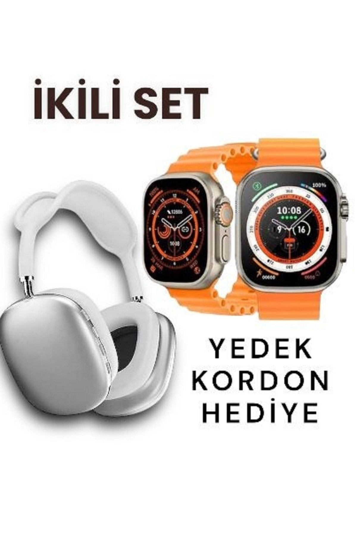 Mmctech P9 Pro Kulaklık Yüksek Ses Smart Watch T800 Ultra Akıllı Saat 2 ...