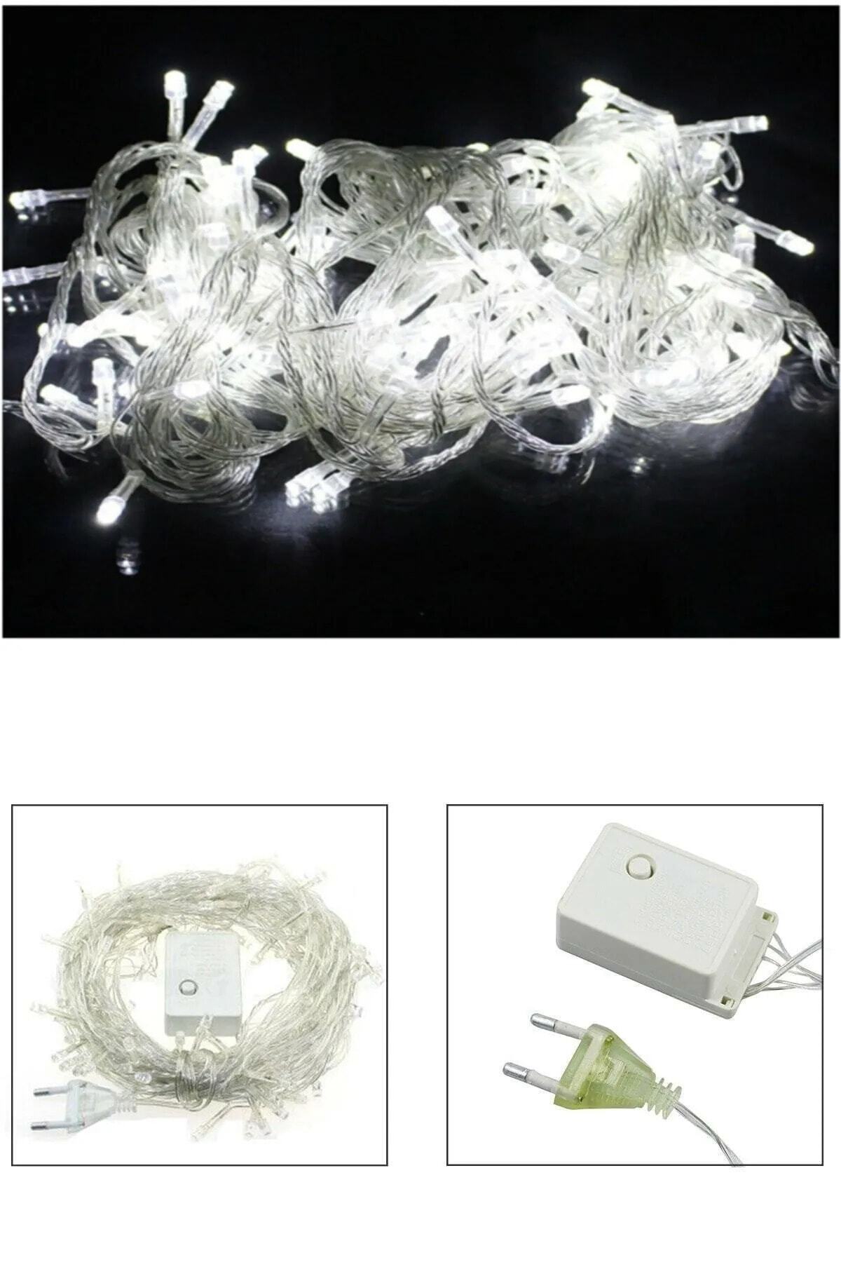 BYSHOME 50 Ledli 5 Metre Üç Renk 8 Farklı Fonksiyonlu Fişli Led, Dekor ...