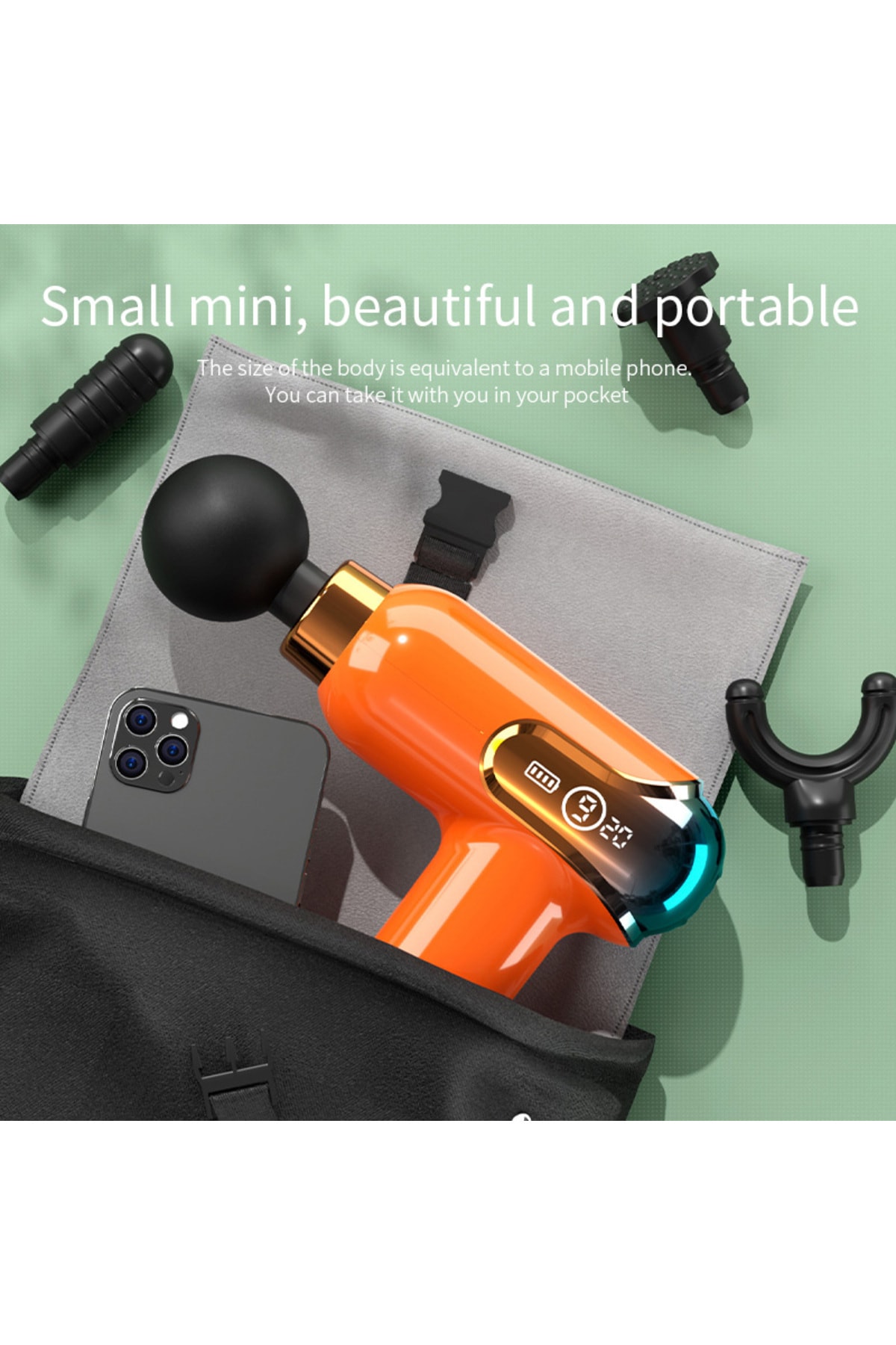 Mega Plus Lcd Dijital Ekranlı Masaj Tabancası Sporcu Masaj Aleti 4 Başlıklı Şarjlı Titreş ...