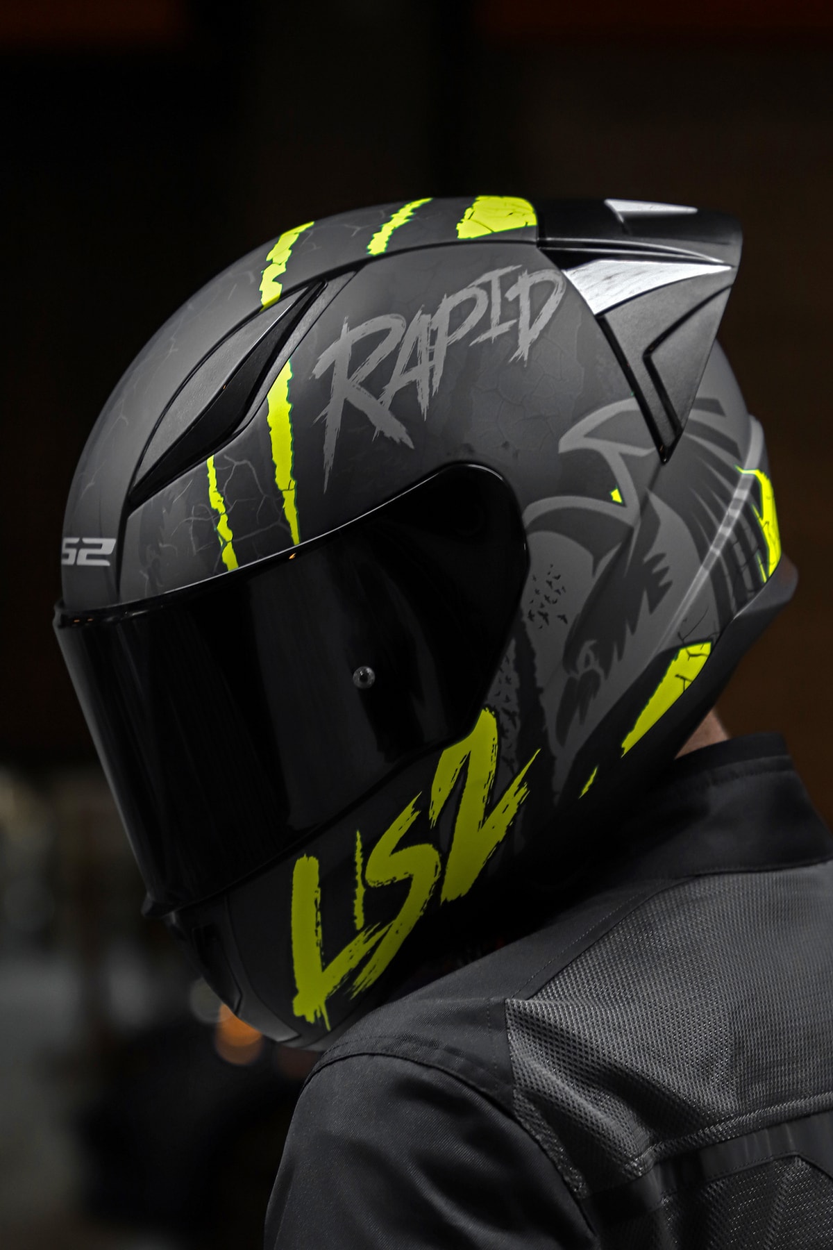 LS2 Rapıd 2 Race Raven Mat Siyah-gri-neon Sarı Kask - Fiyatı, Yorumları