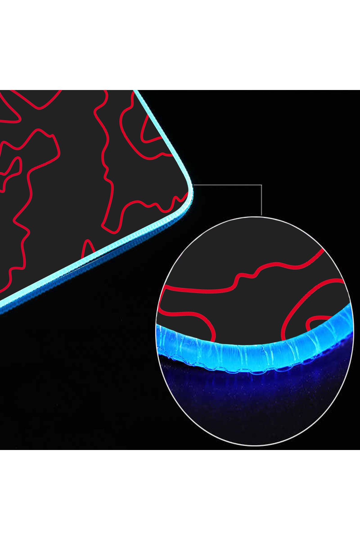 PORGE Full RGB Mouse Pad Büyük 90x40 cm XXL Gaming Işıklı Oyuncu ...