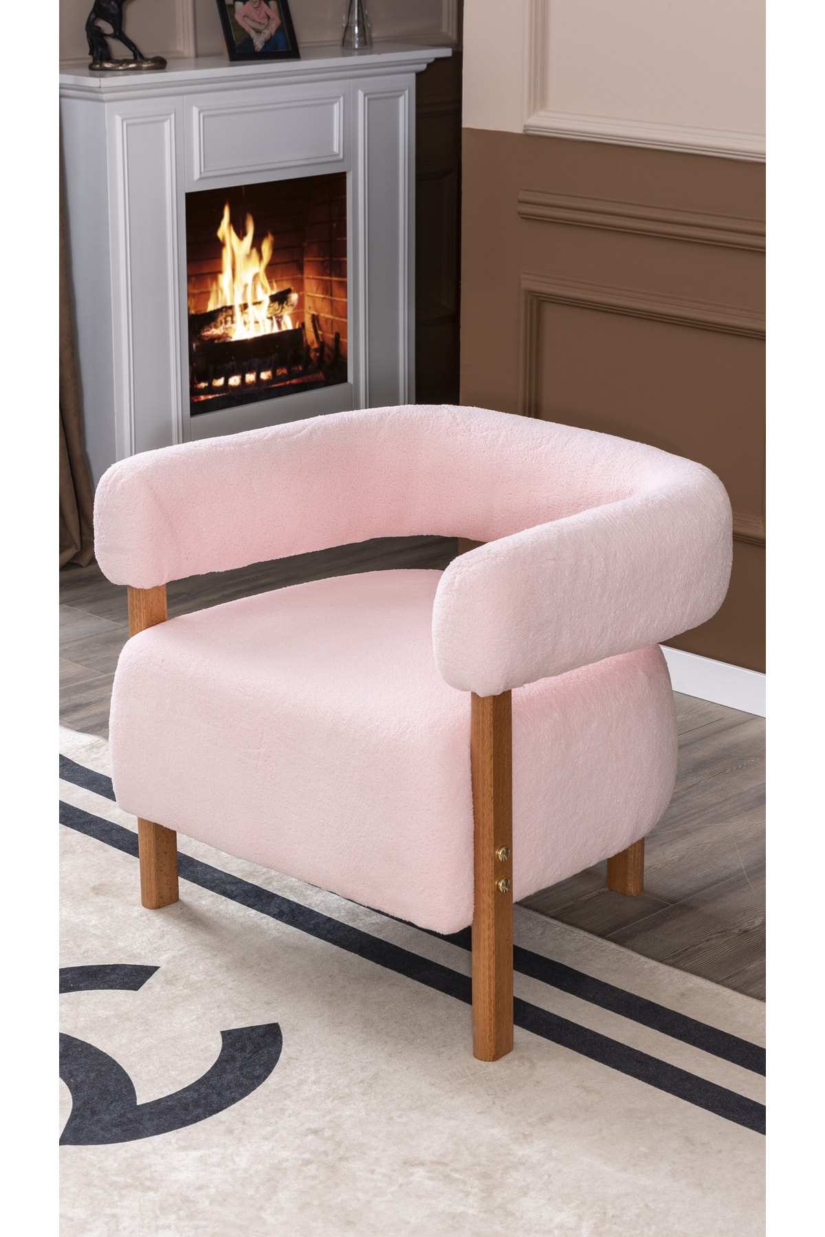 MELLMOD Sweet Mod Ahşap Ayaklı Teddy Berjer Açık Pembe M03 Fiyatı ...