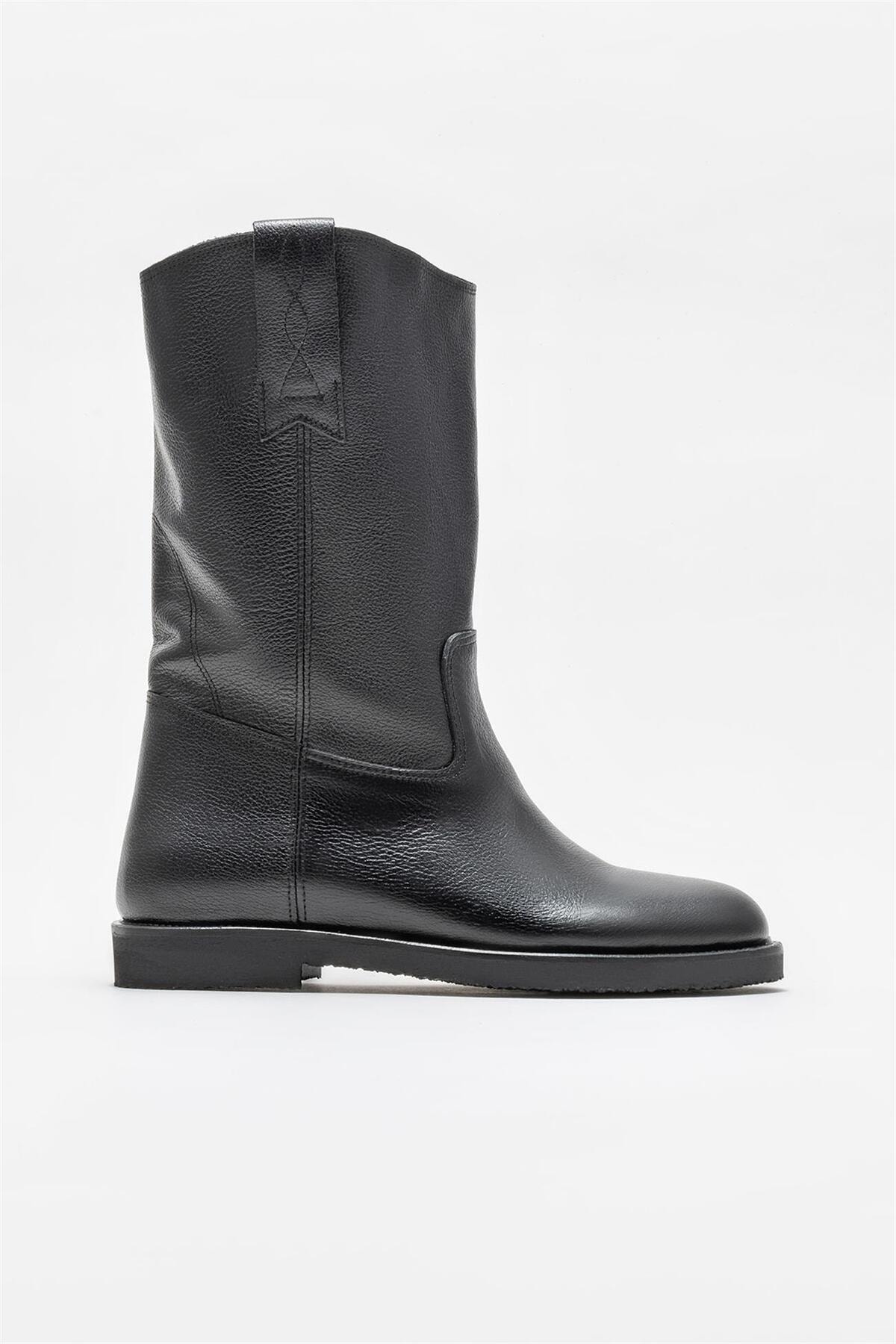 Elle Siyah Deri Kadın Günlük Bot Fiyatı, Yorumları - Trendyol