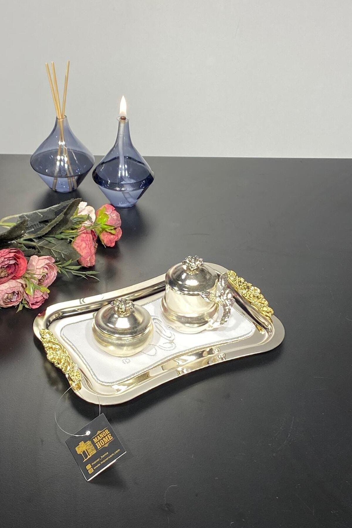 Manor Home Paslanmaz Çelik Ince Italyan Sunum Tepsi / Lokumluk Sunum ...