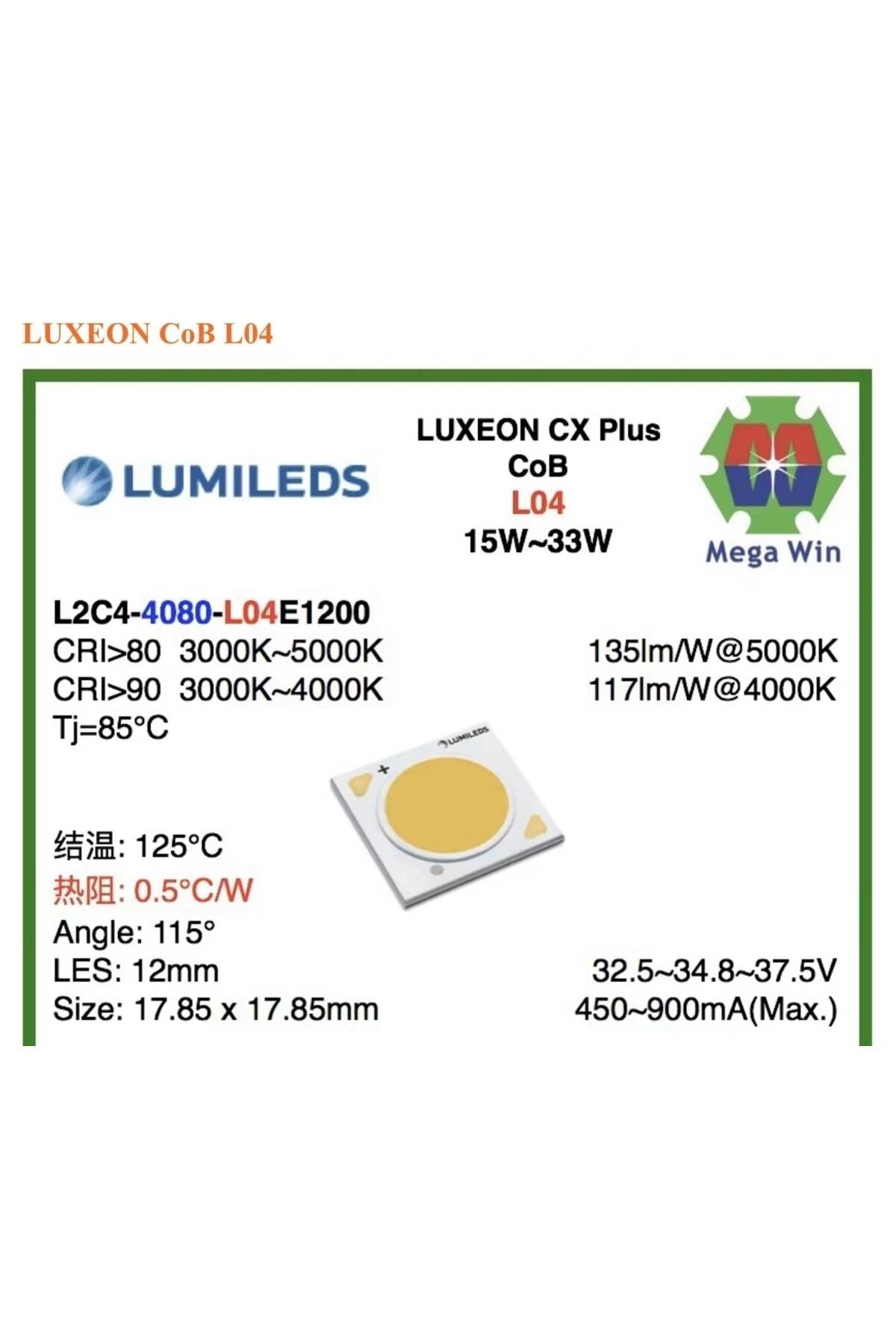 Philips Lumileds Cob Led 30w Luxeon Cx Plus Renk Sıcaklığı 4000k Ra:90 - Fiyatı, Yorumları