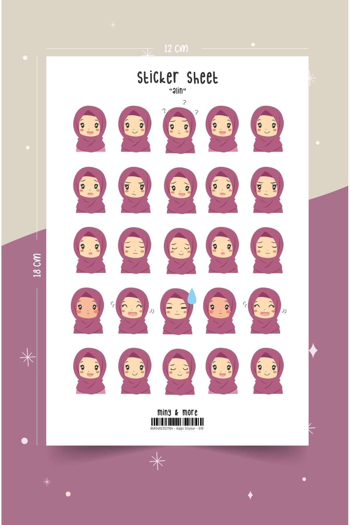 MuslimWalk Alin Emoji Tesettürlü Kız İslami Sticker Seti #19 - Fiyatı ...