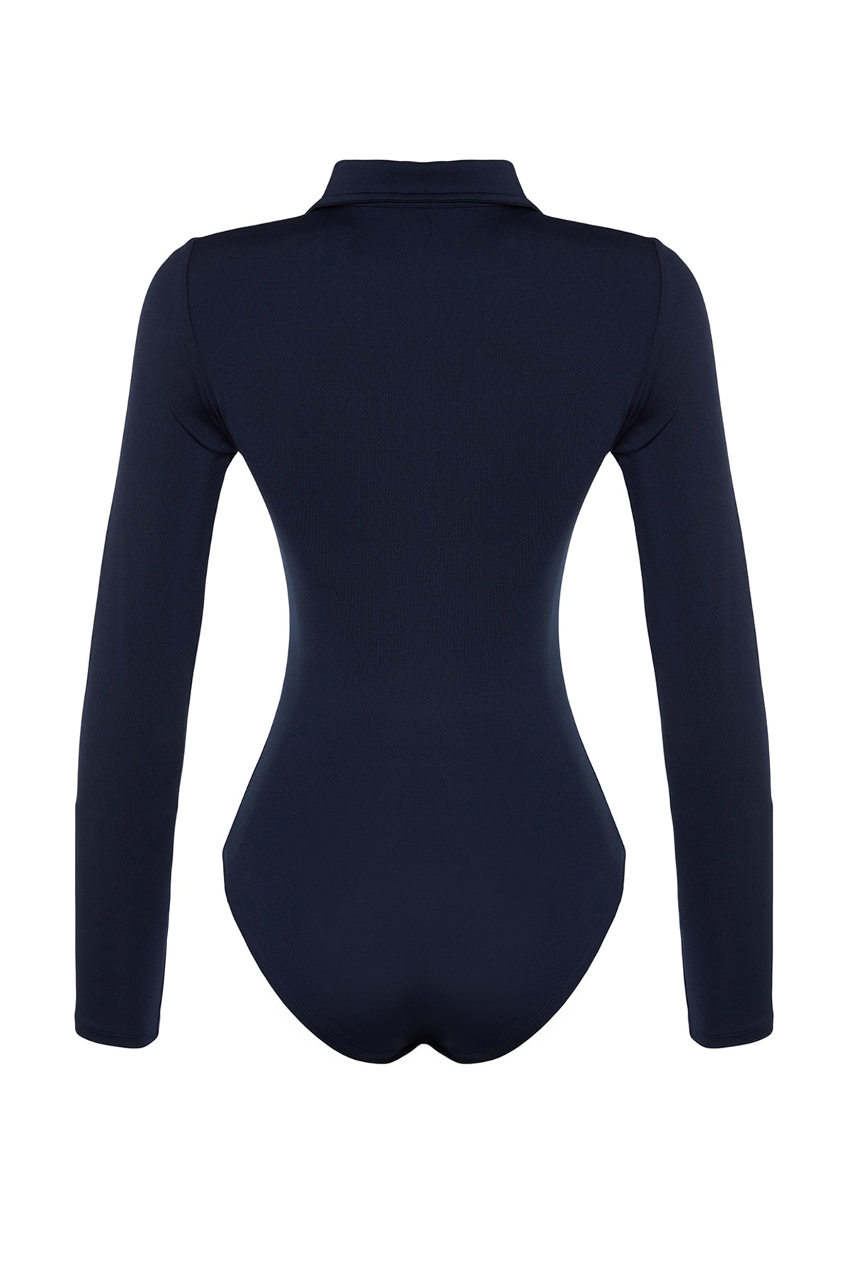 Trendyol Collection Navy Blue Zipper Collar Detailed Snap Fastener ...