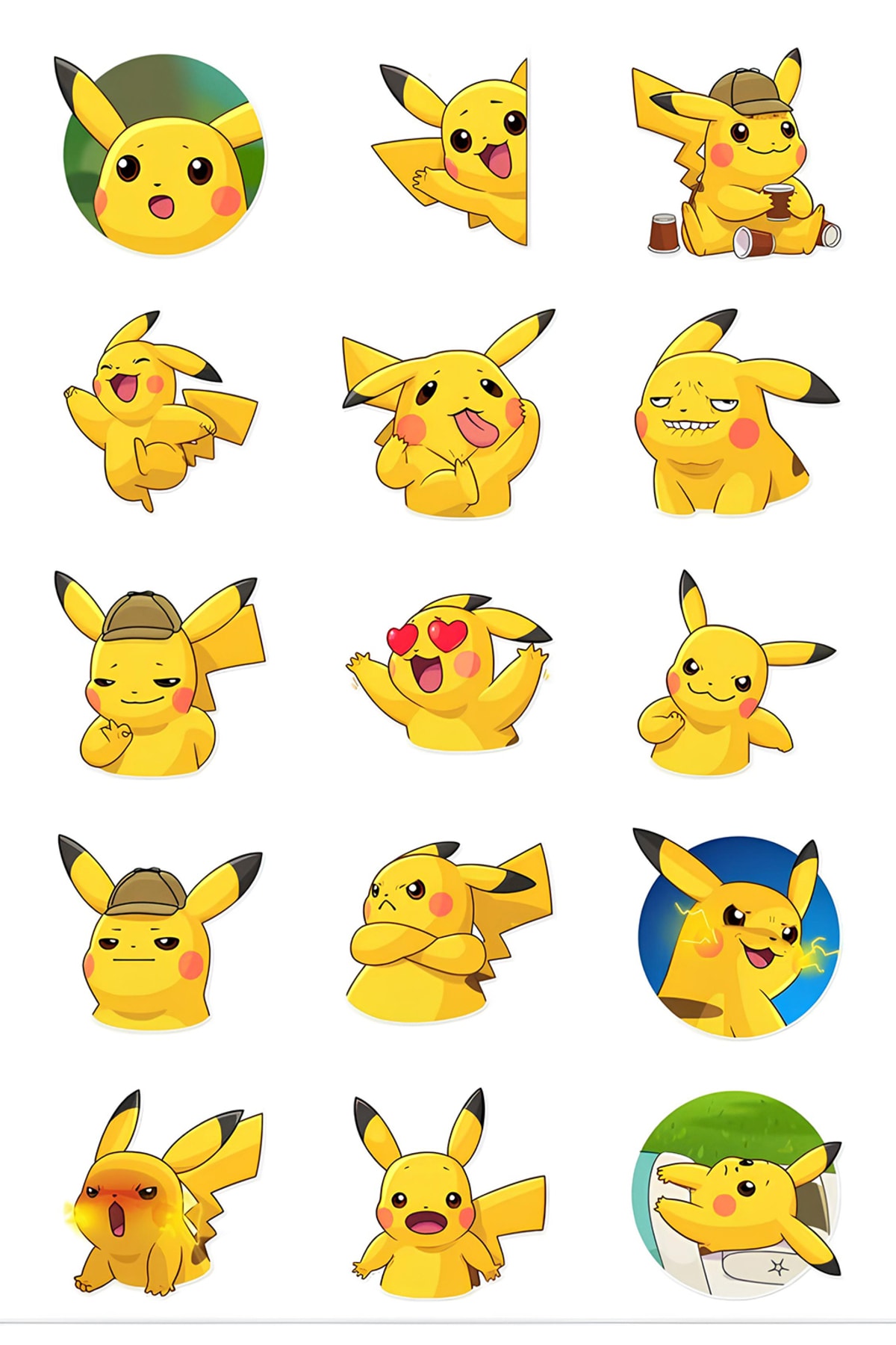 BK Design Pokemon Sticker Telefon Laptop Notebook Tablet Defter Matara ...