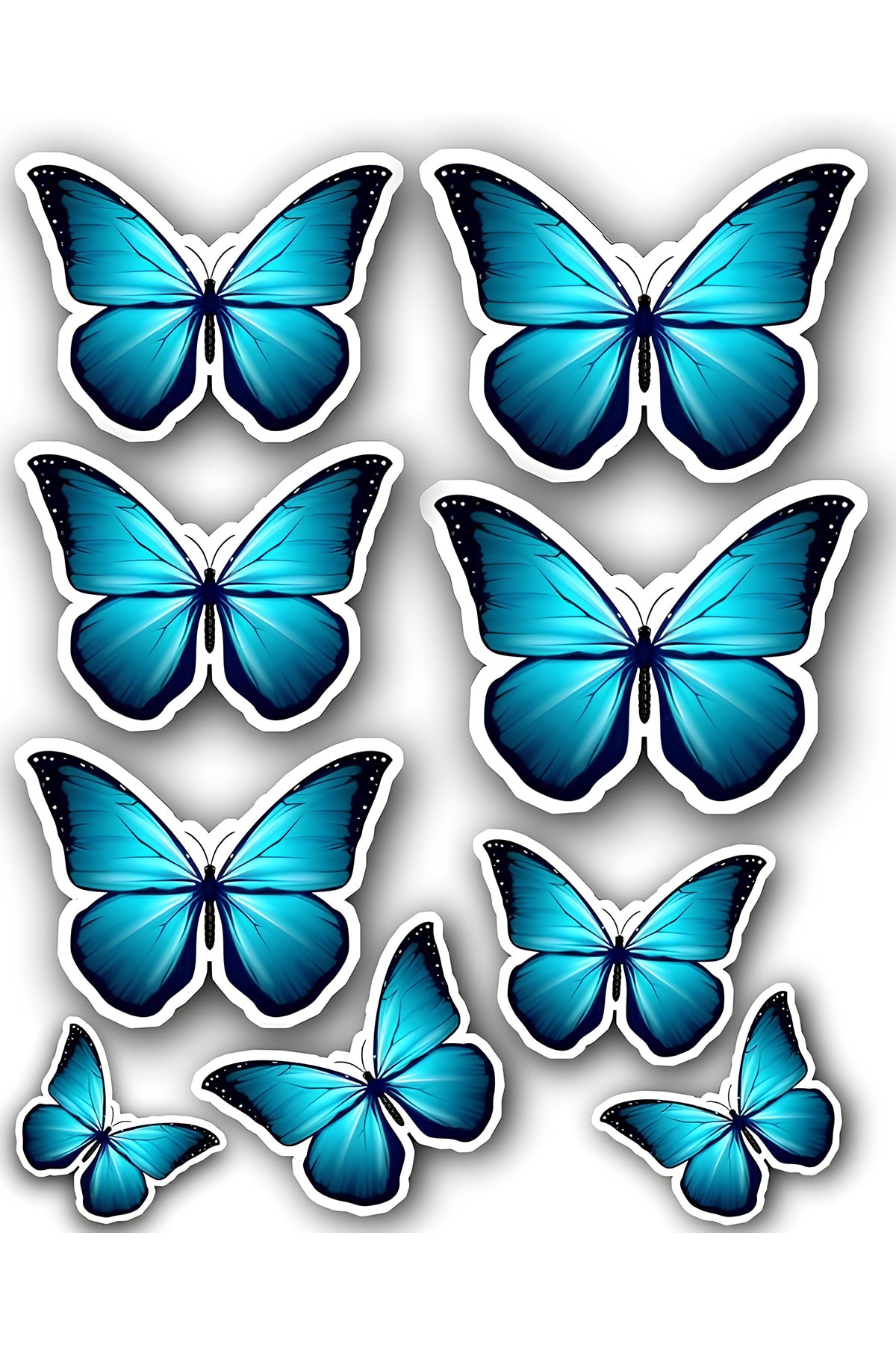 BK Design Kelebek Sticker Telefon Laptop Notebook Tablet Defter Matara ...