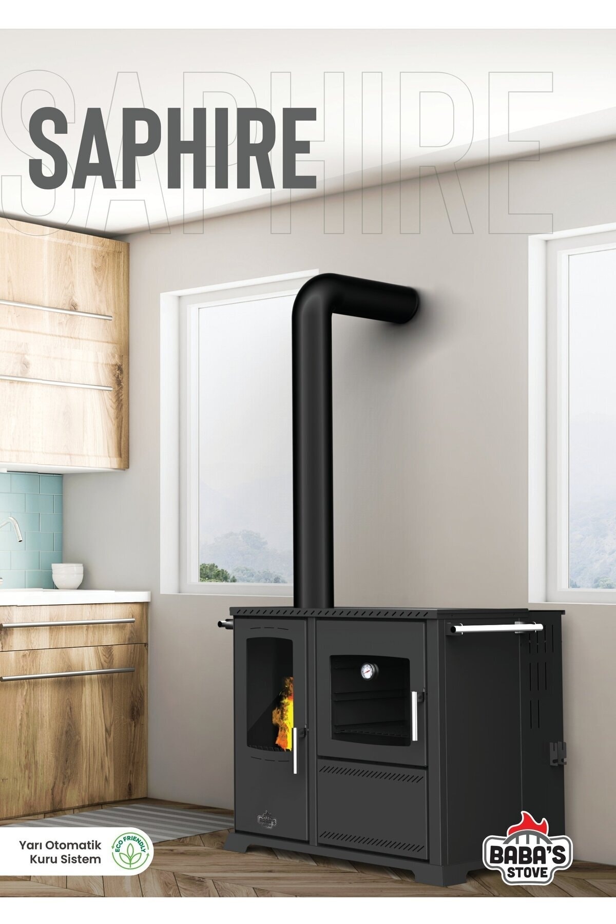 BABAS STOVE Yarı Otomatik Pelet Ve Odun Sobası / Saphire 10 Kw (kuzine) - Fiyatı, Yorumları