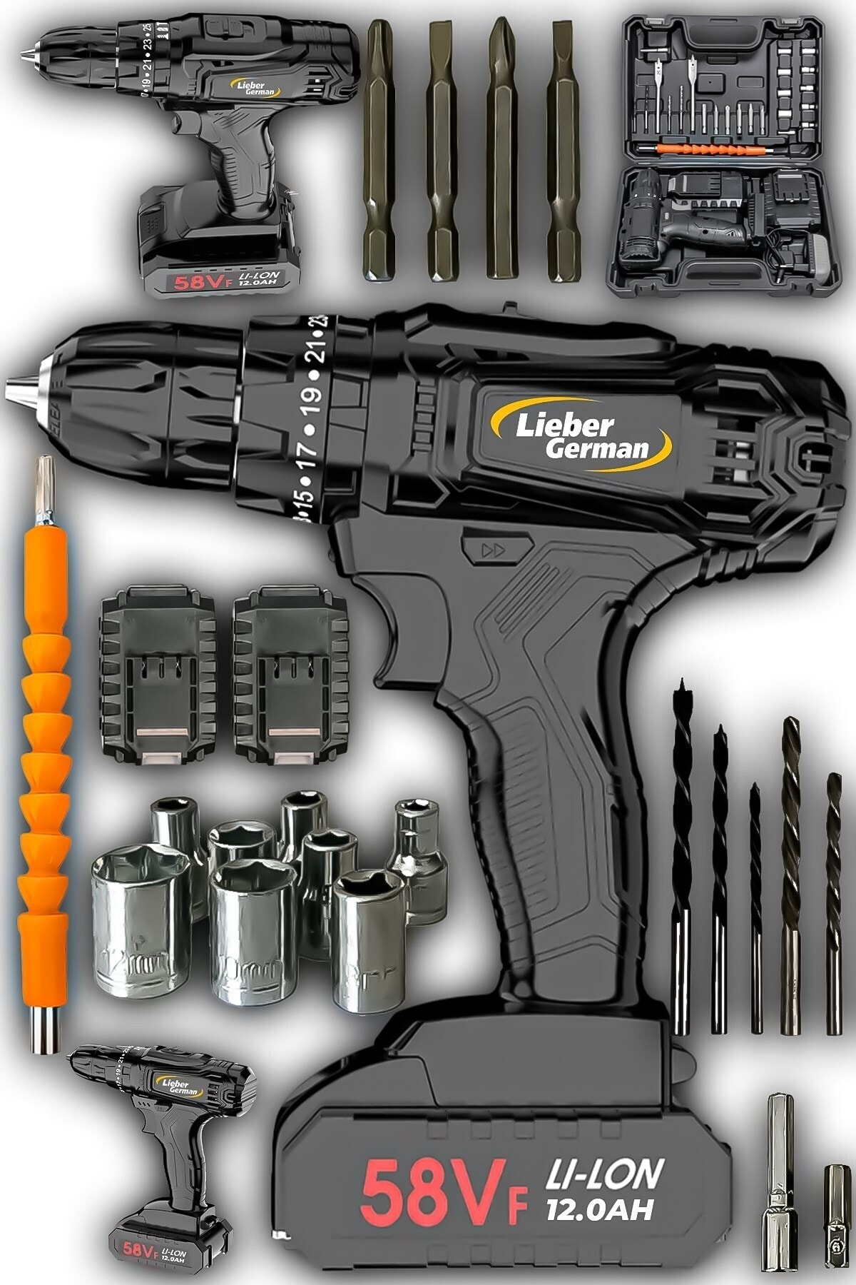 Lieber German Alman Speed-X 58 Volt 12Ah Çelik Şanzuman Bakır Sargılı ...