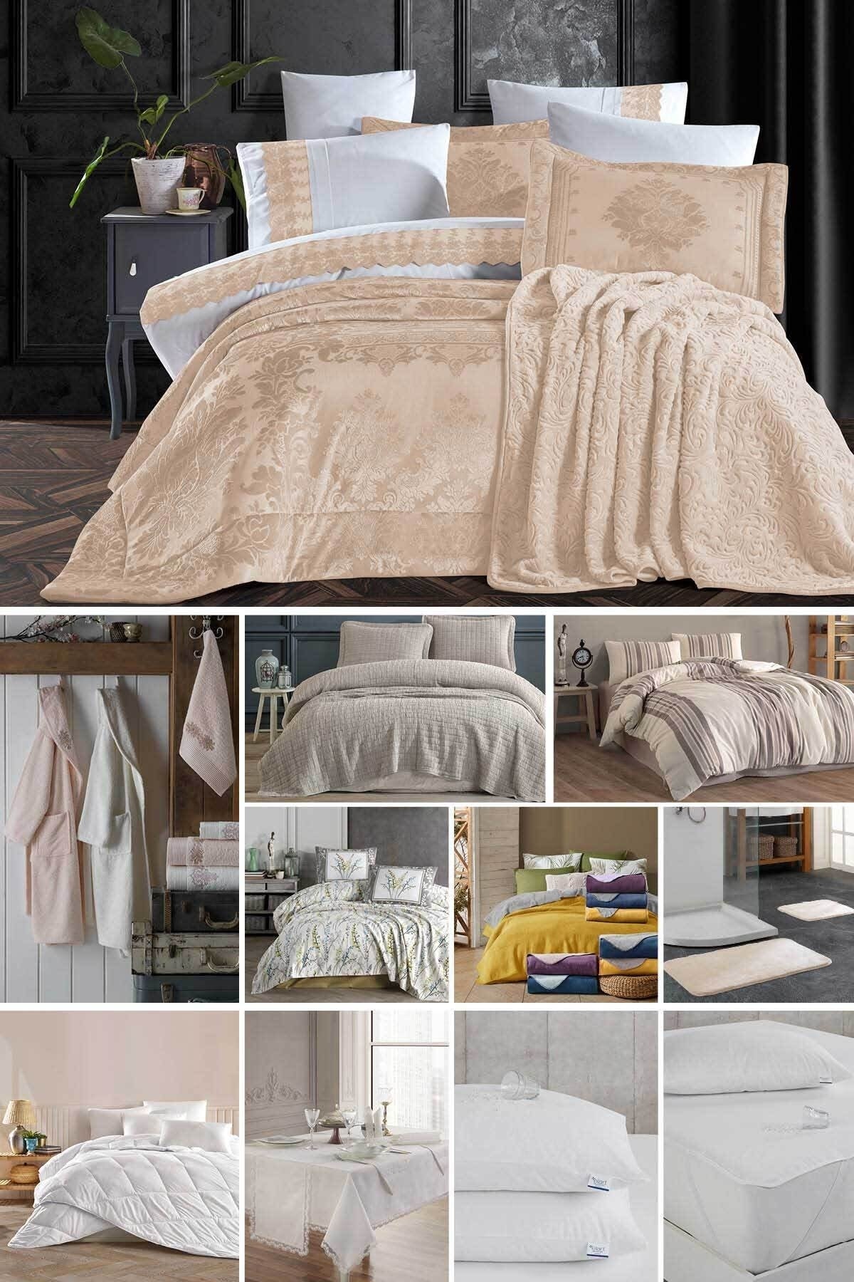 Elart Premium Çeyiz Paketi 62 Parça Gloria Cappuccino Fiyatı, Yorumları ...