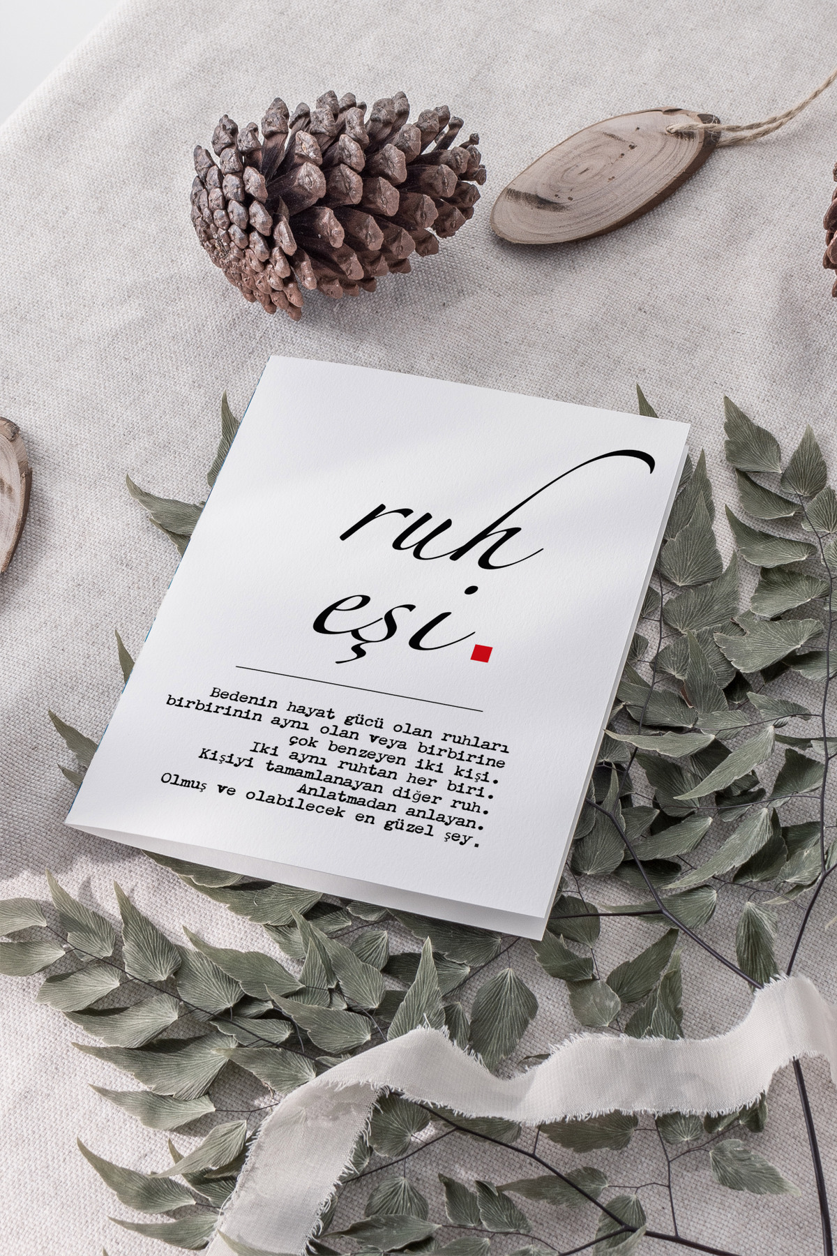 Pigeons Paper Ruh Eşi Yazılı Tebrik Kartı - A5 Boyut - Fiyatı, Yorumları