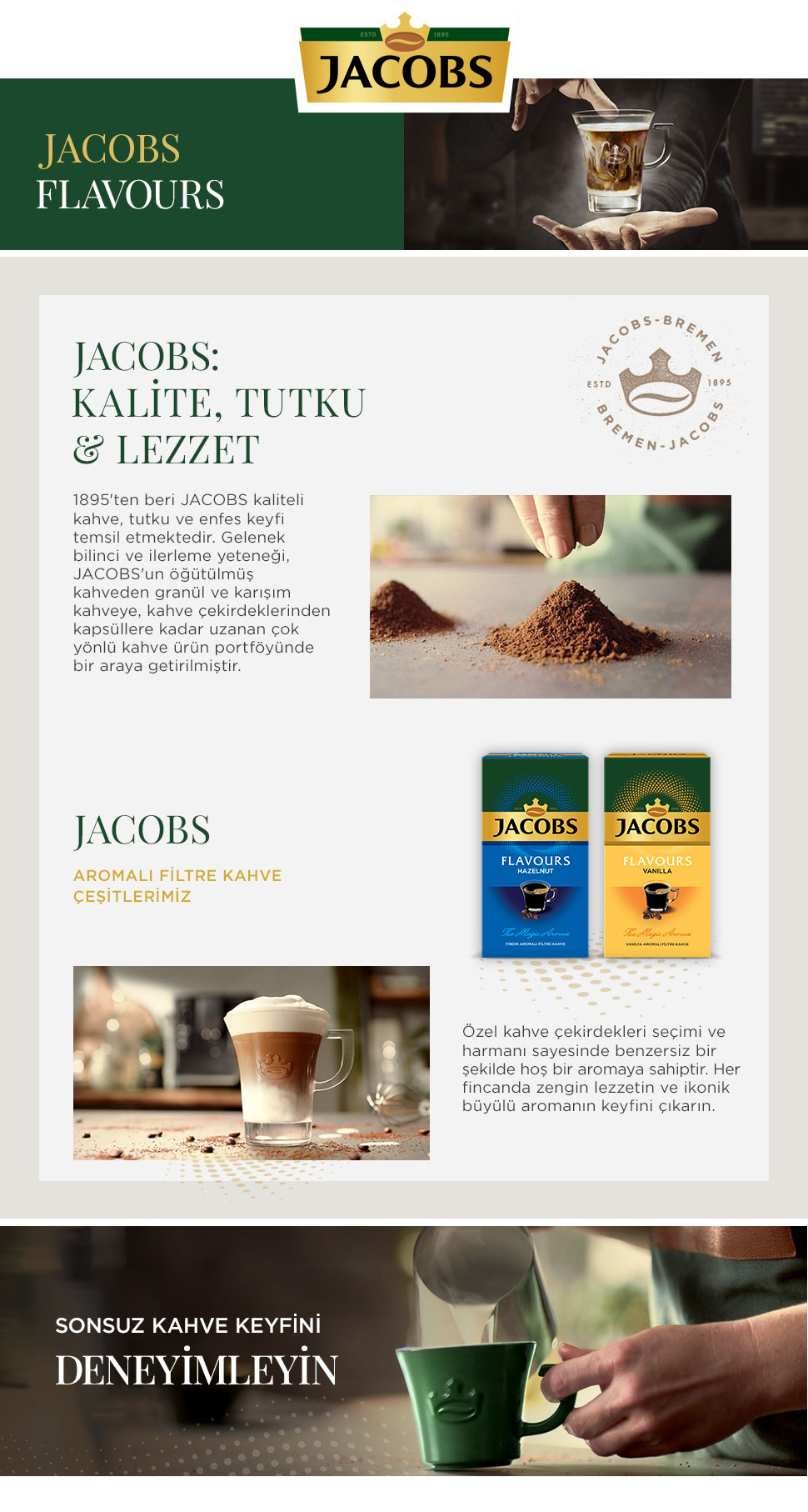 Jacobs Flavours Coffee Filtre Kahve Fındık Aromalı 250 g x 4 Adet ...
