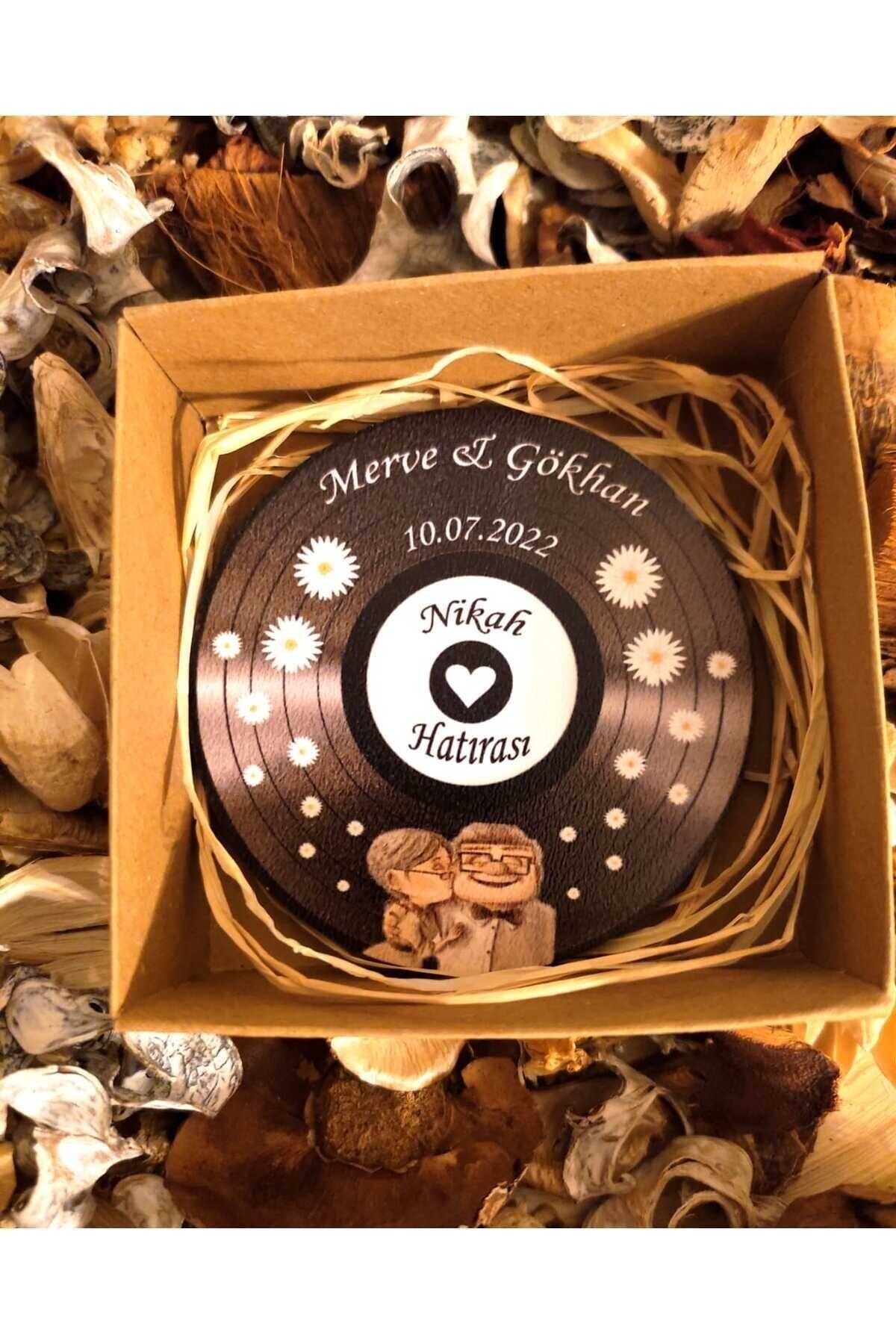 ouzhanya hediyelik Nişan Nikah Kına Hediyeliği Ahşap Plak Magnet ( 50 ...