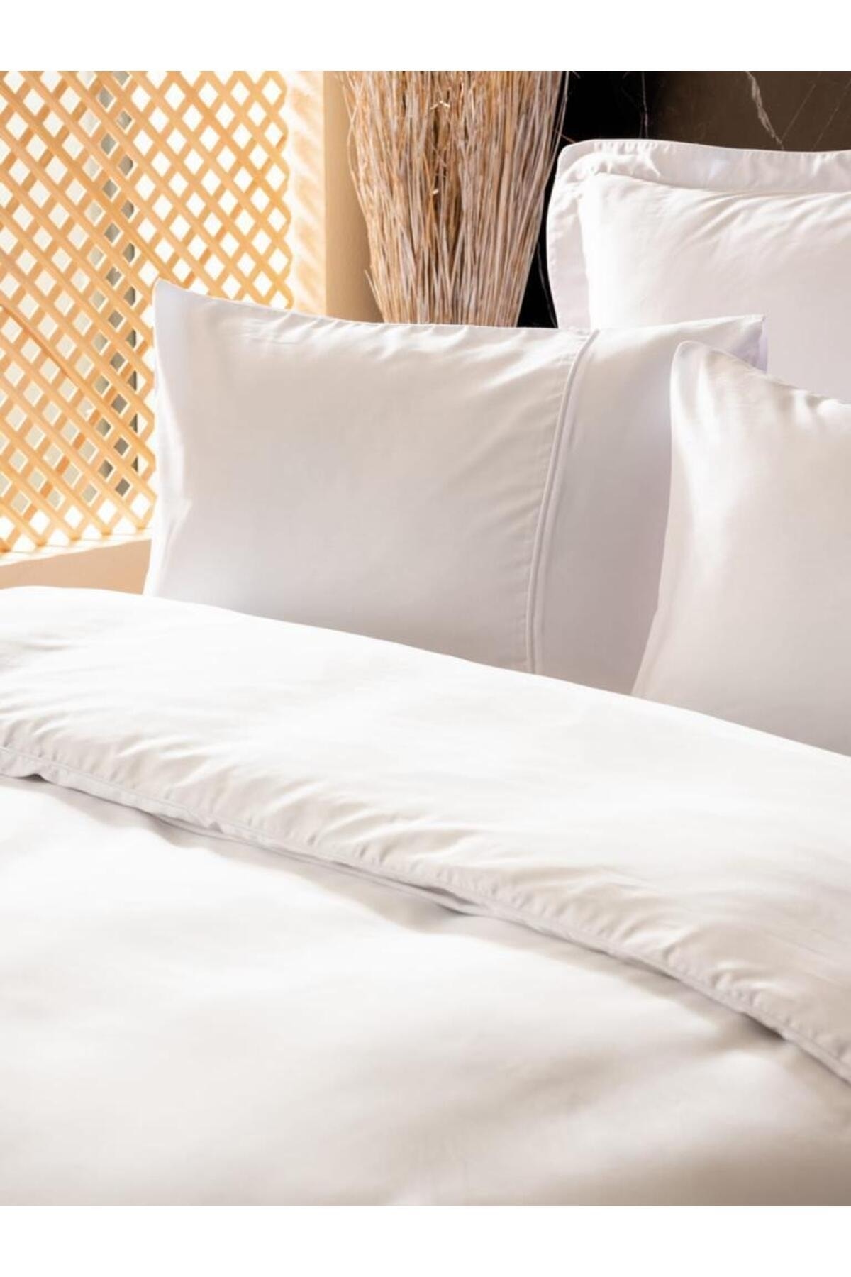 Cotton Box Silky İpek Çift Kişilik Nevresim Takımı Beyaz - Fiyatı ...