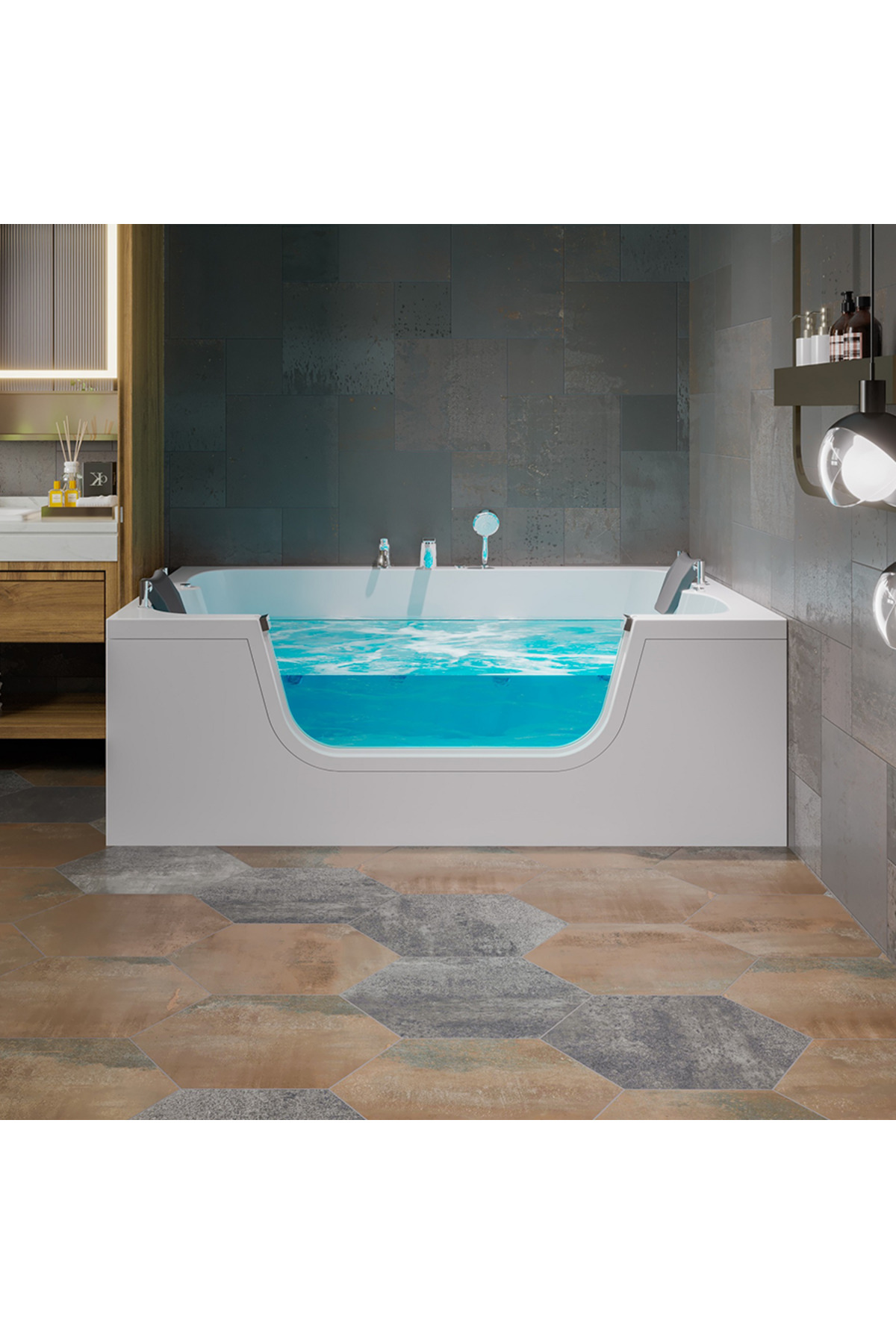 KUNTBAY JAKUZİ 111 x 181 H 60 Dikdörtgen Camlı Jakuzi - Fiyatı, Yorumları